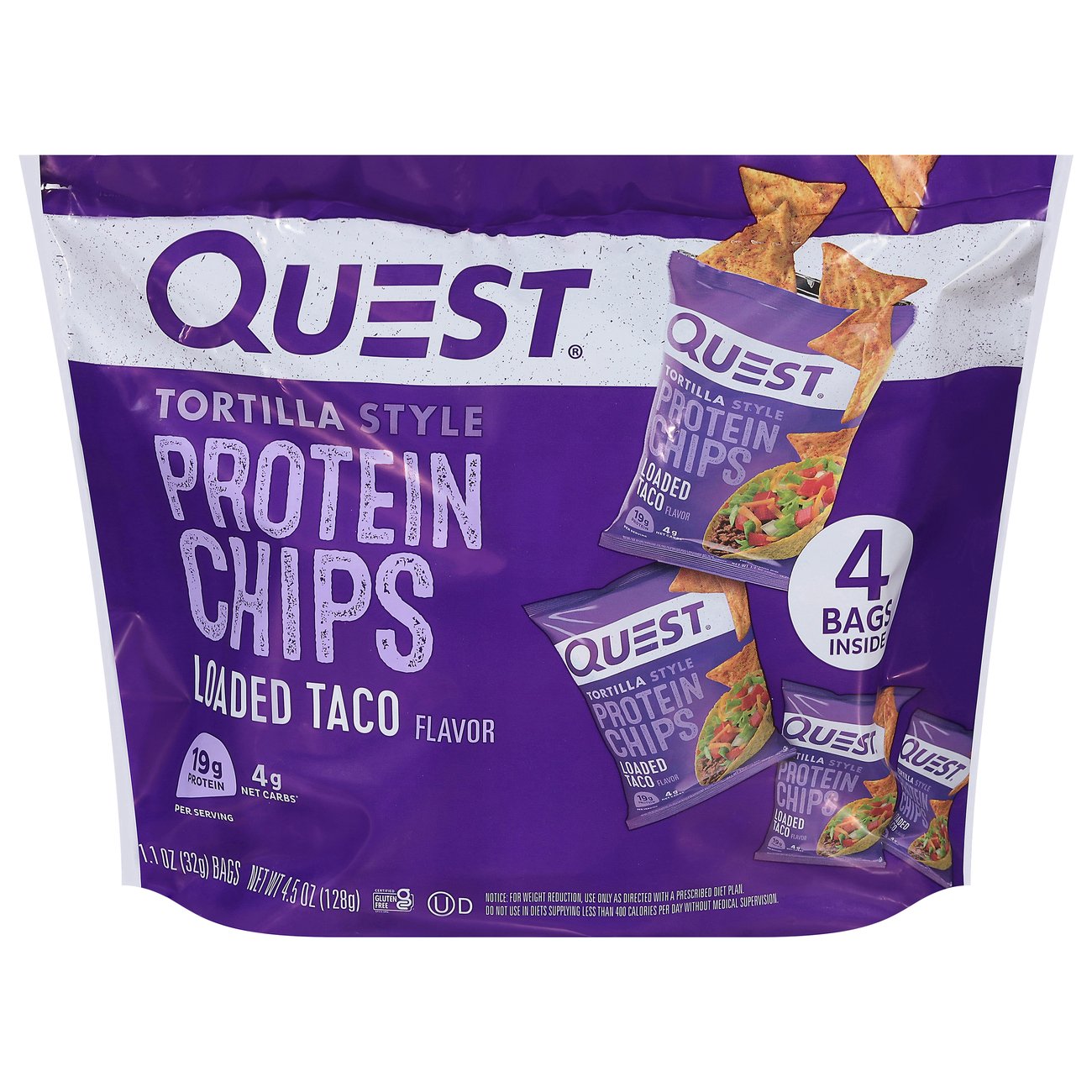Quest Tortilla-Style 19g Protein Chips Multipack - Loaded Taco - Shop ...