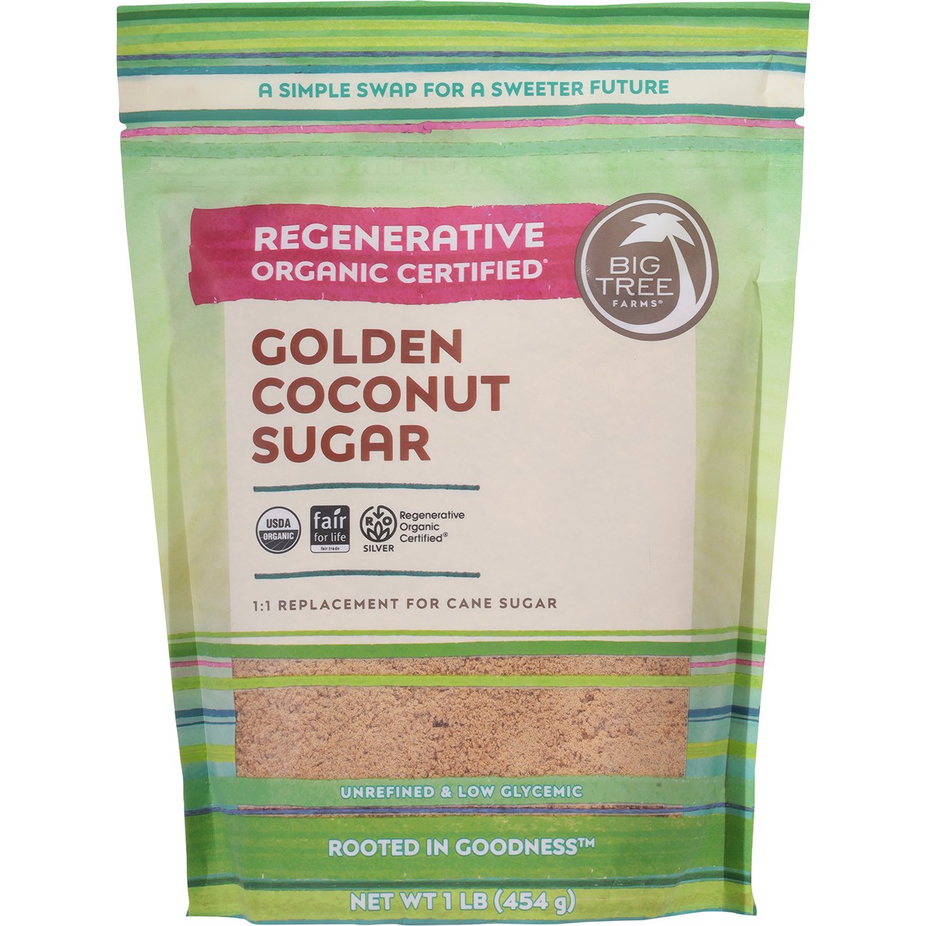Big Tree Farms Regenerative Organic Golden Coconut Sugar, 1 lb ...