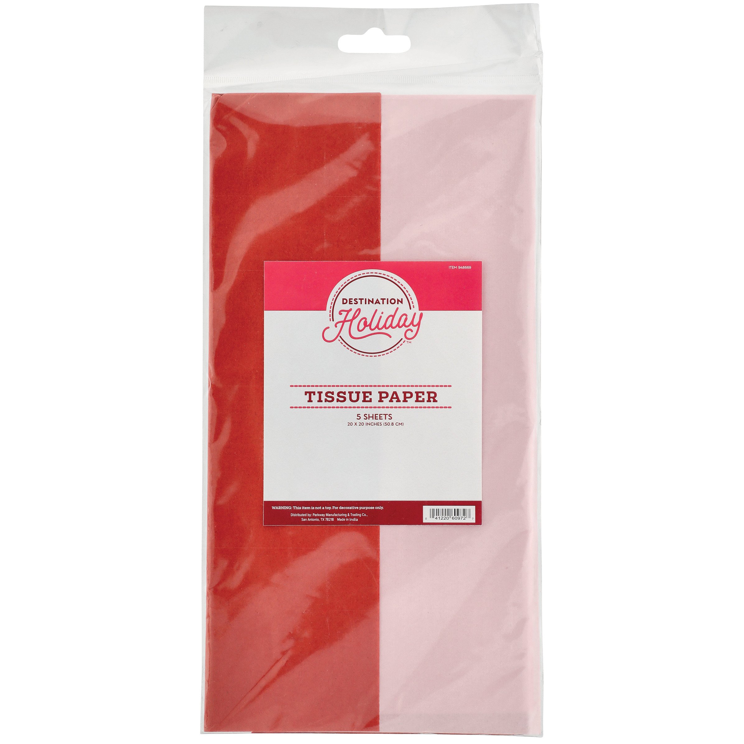 Destination Holiday 5 Assorted Valentine Gift Paper Tissue - Shop Gift ...