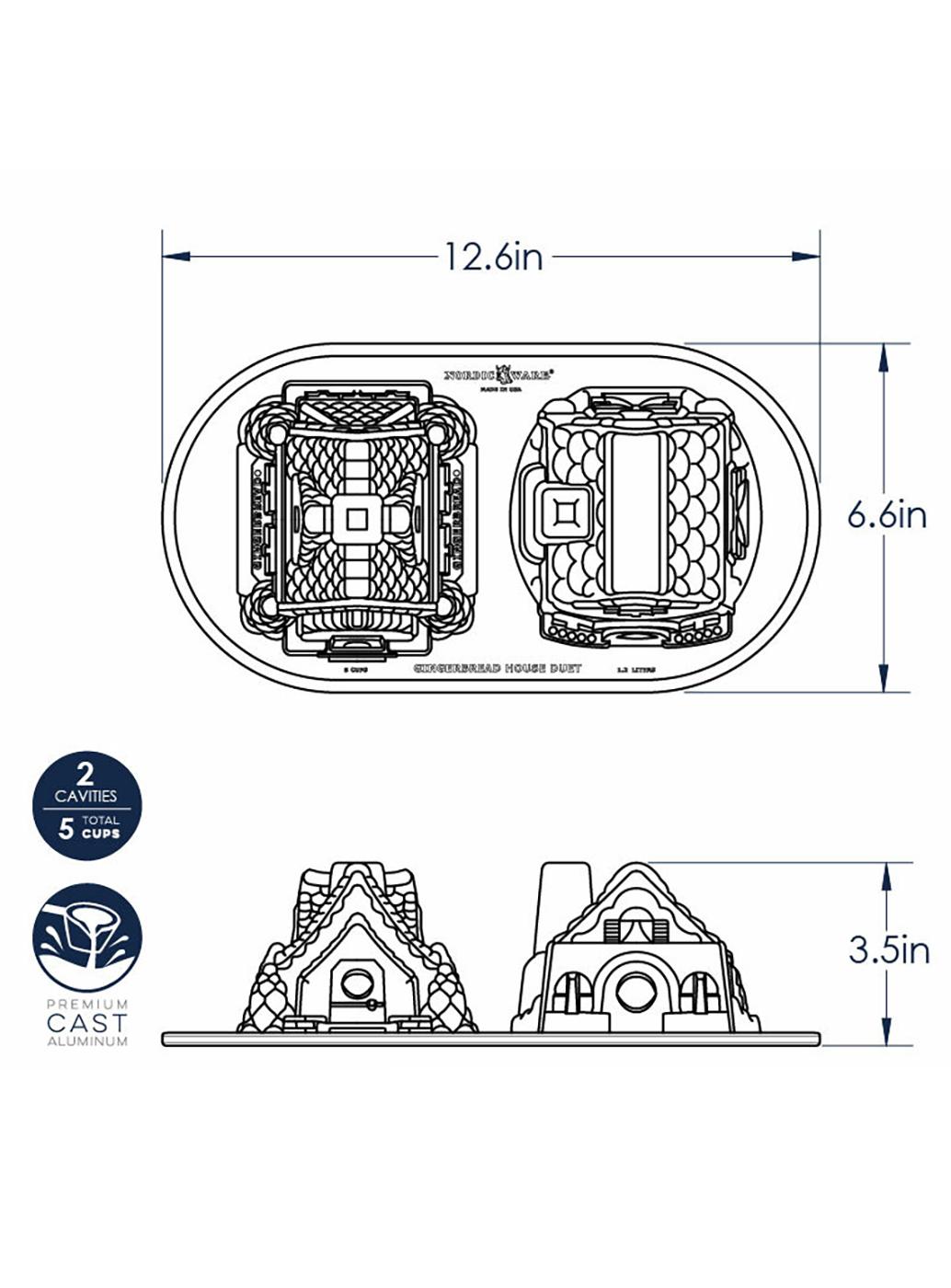 Nordic Ware 2 Cavity Gingerbread House Duet Pan - Shop Pans & dishes at ...
