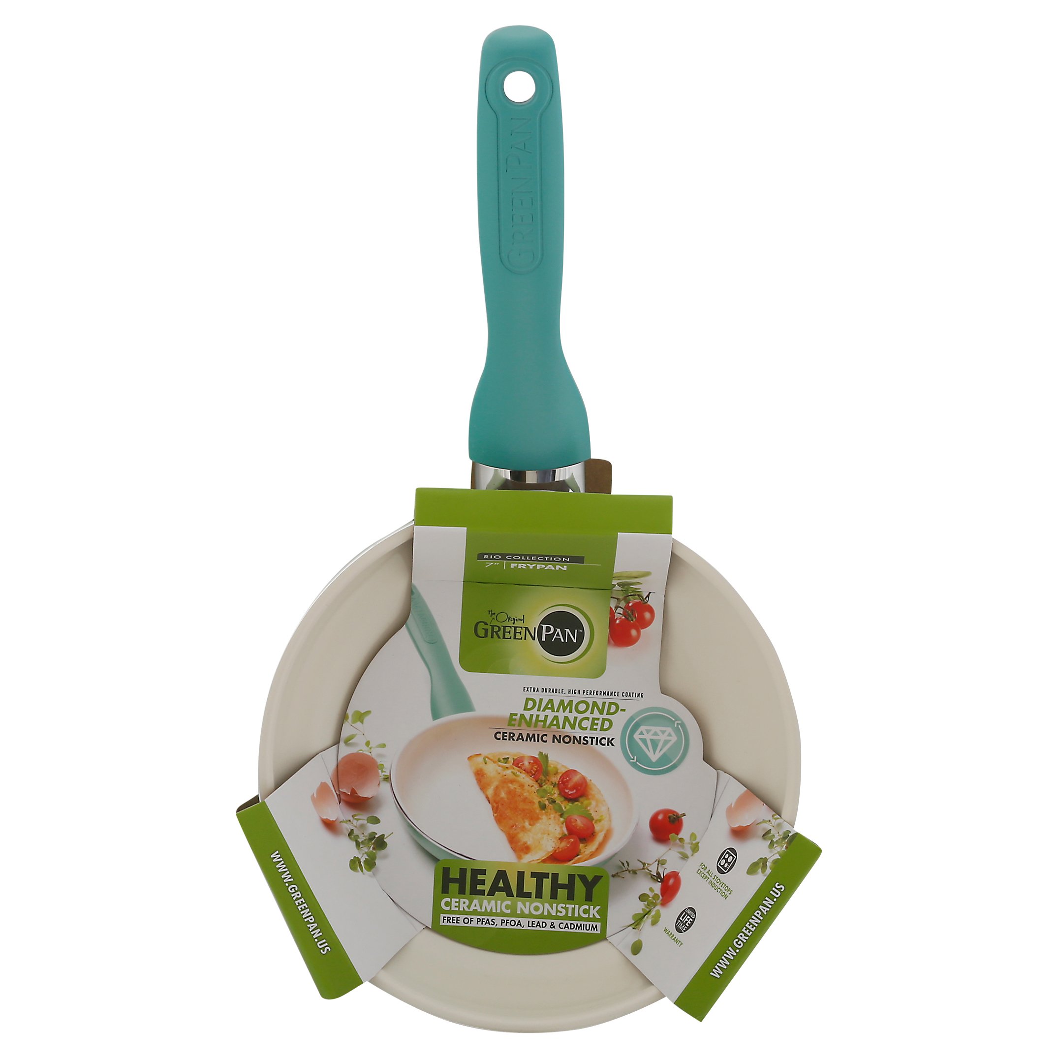 GreenPan Rio Collection Ceramic Nonstick Fry Pan - Turquoise - Shop ...