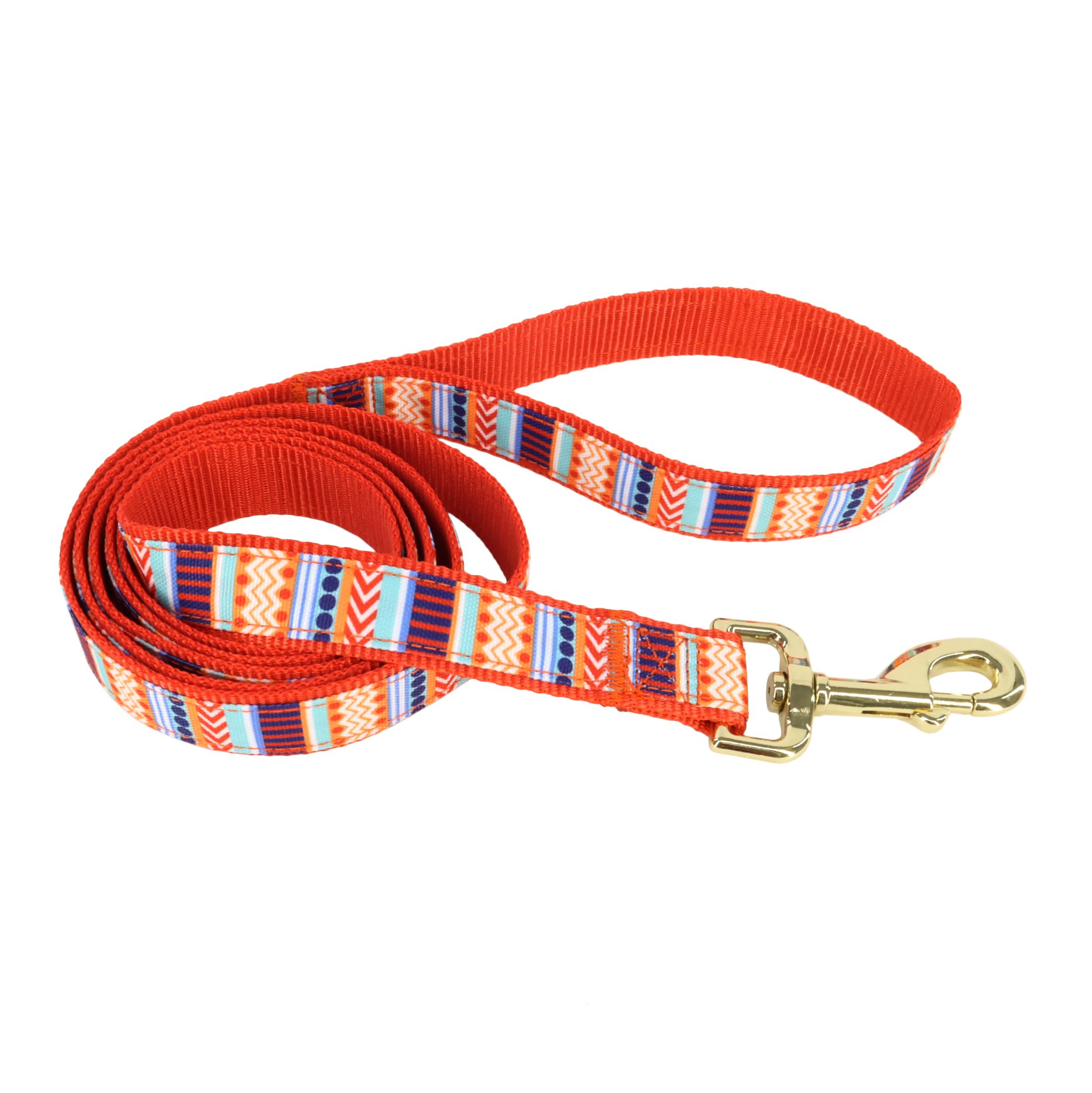 Pet Attire Canvas Overlay Leash w/Gold 1 Inch x 6 Ft - Shop Dogs at H-E-B
