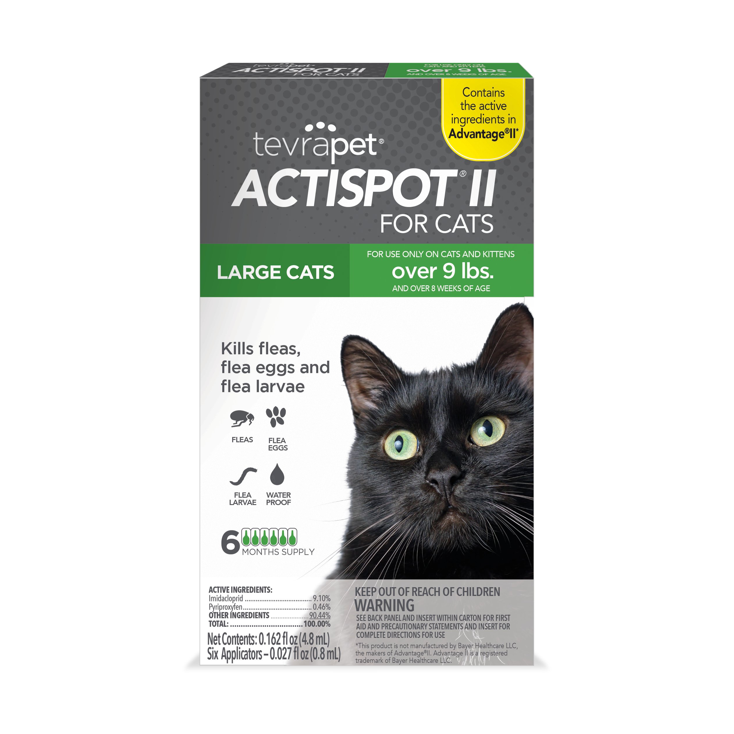 Tevra Pet Actispot II Flea Drops for Cats Over 9 lbs - Shop Flea & tick ...