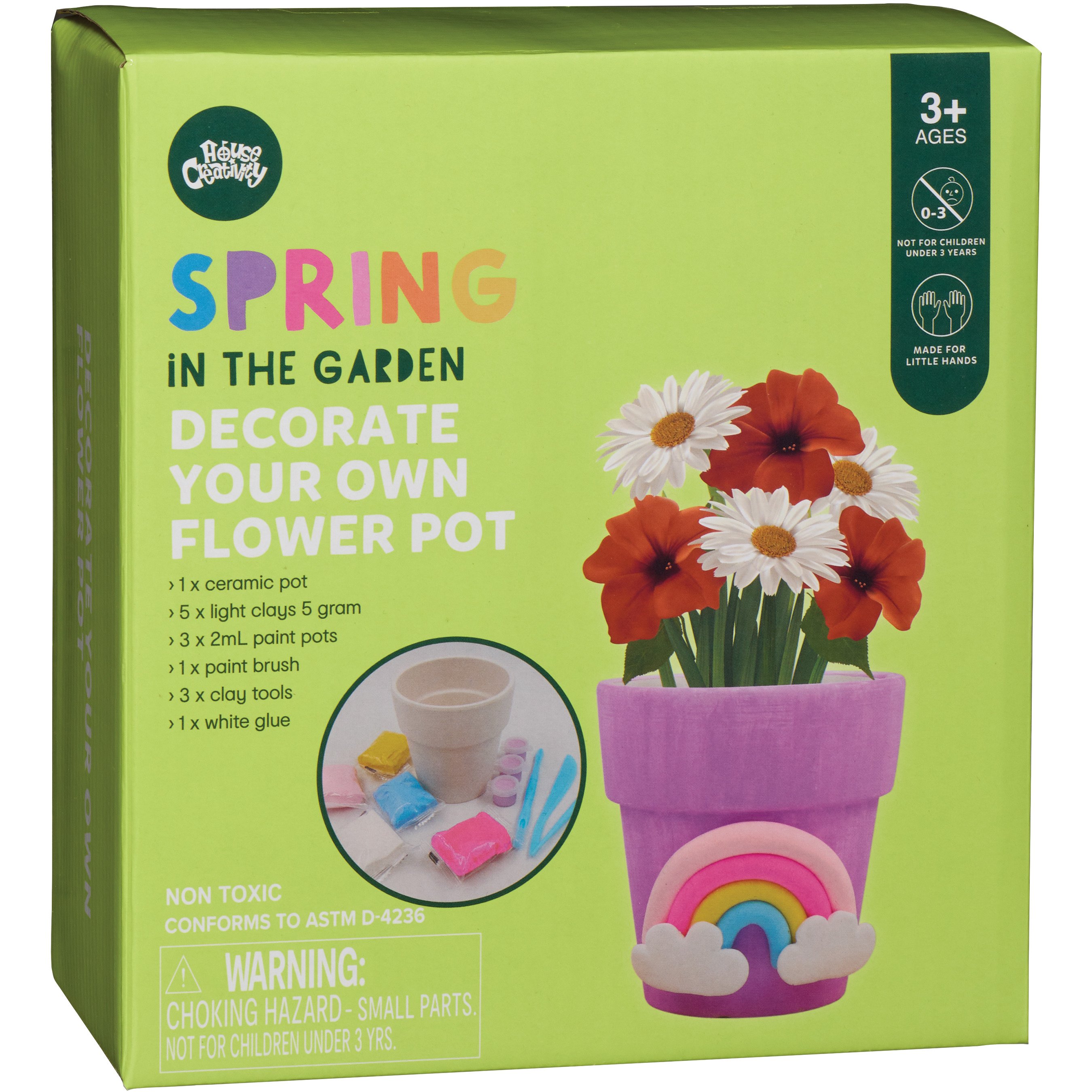 House Creativity Spring In The Garden Paint Your Own Rainbow Flower Pot ...