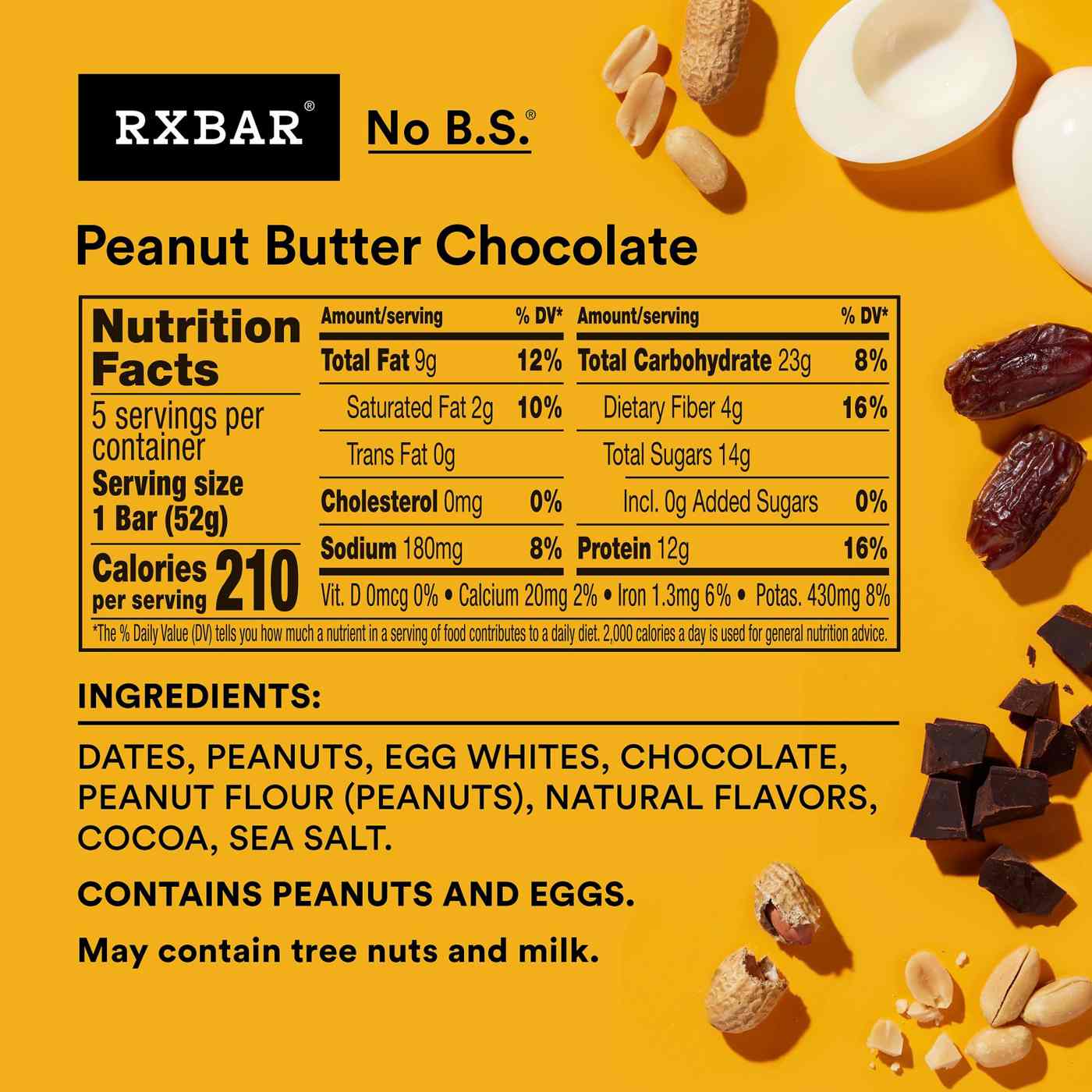 RXBAR Peanut Butter Chocolate Protein Bars, 9.1 oz - Shop Granola ...