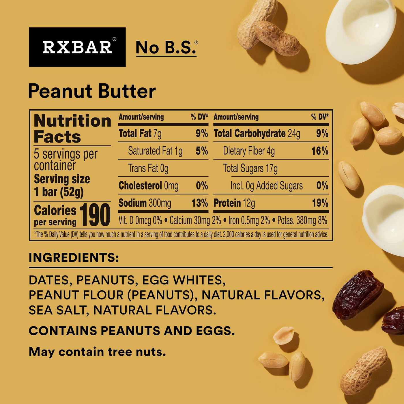 RXBAR Peanut Butter Protein Bars, 9.1 oz - Shop Granola & snack bars at ...