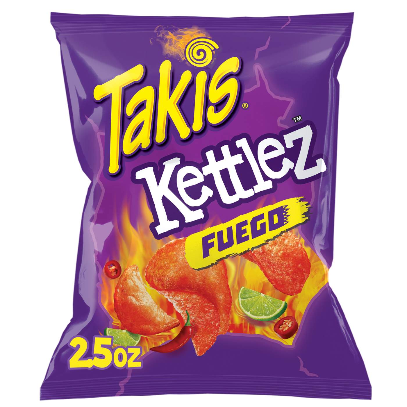 Takis Fuego Kettlez Snack Size Bag - Hot Chili Pepper & Lime Kettle ...
