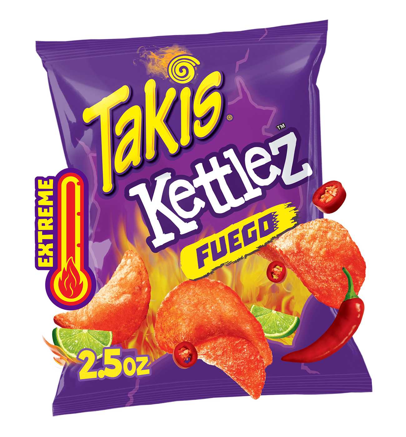 Takis Fuego Kettlez Snack Size Bag - Hot Chili Pepper & Lime Kettle ...