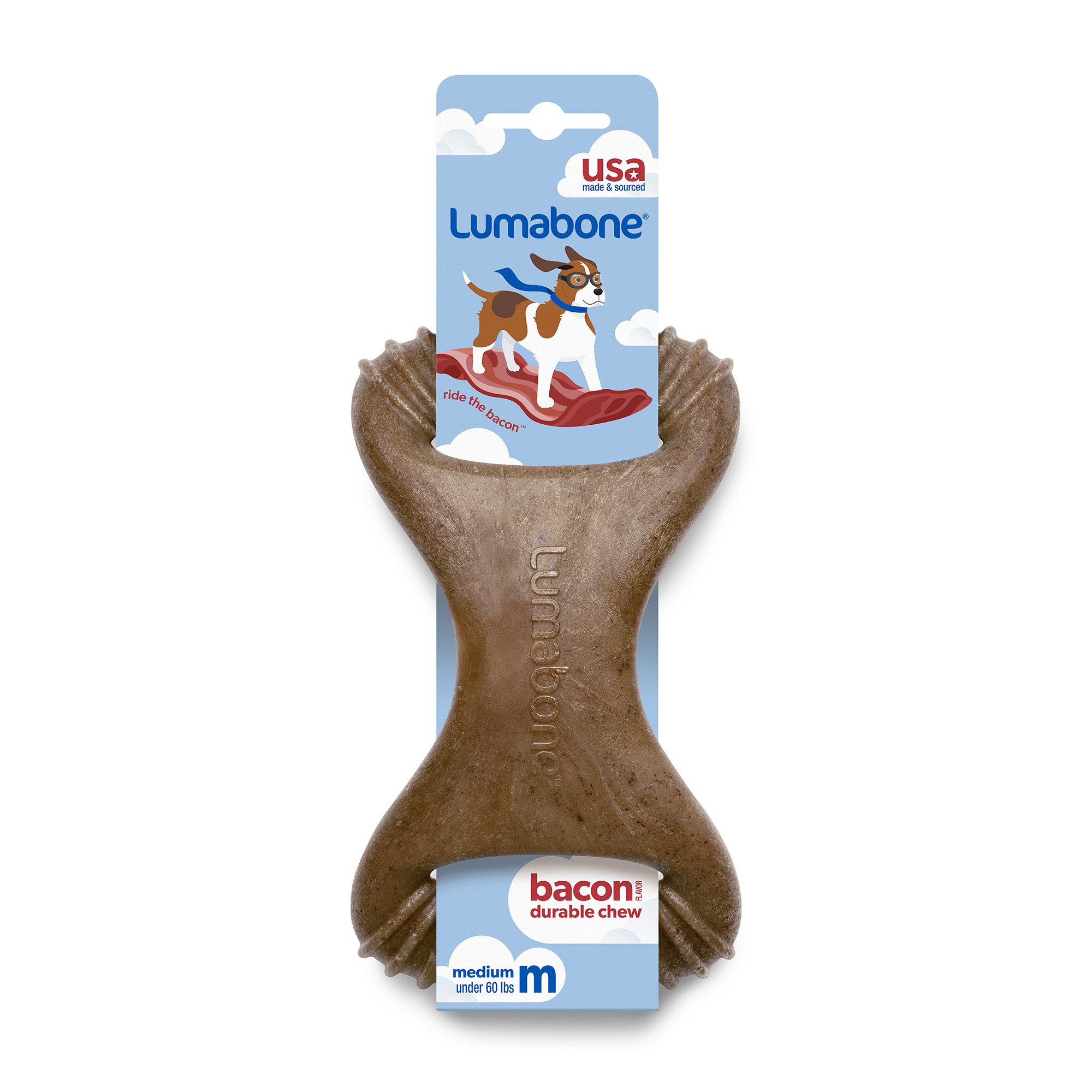 Lumabone Bacon Flavor Medium Dog Chew Toy - Shop Chew toys at H-E-B