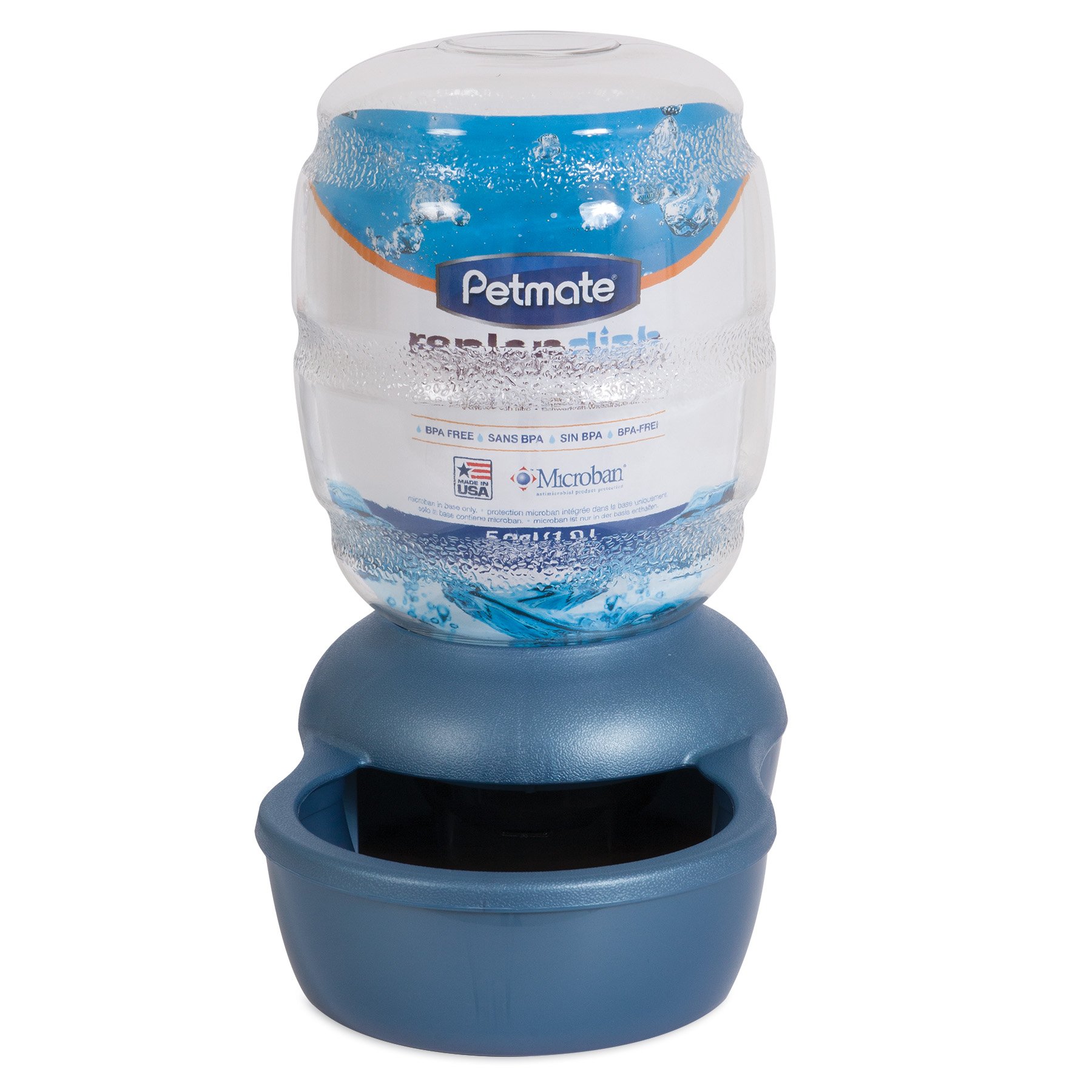 Petmate Replendish 0.5 Gallon Blue Waterer - Shop Bowls & automatic ...
