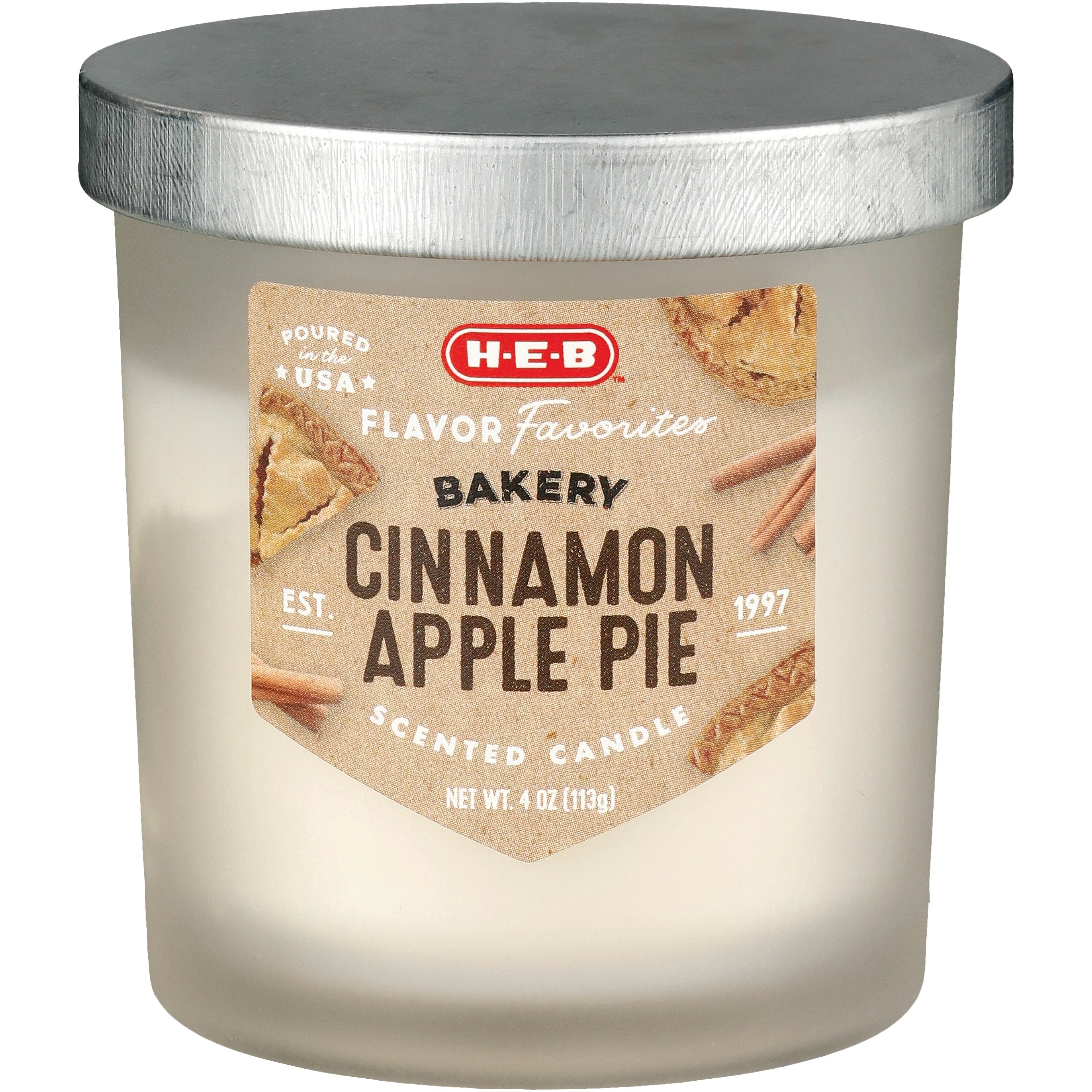 H-E-B Flavor Favorites Bakery Cinnamon Apple Pie Scented Candle - Shop ...