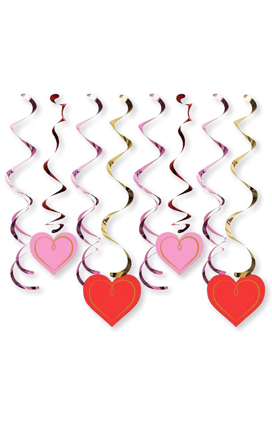 Creative Converting Deluxe Dizzy Valentine Hearts Danglers - Shop Party ...