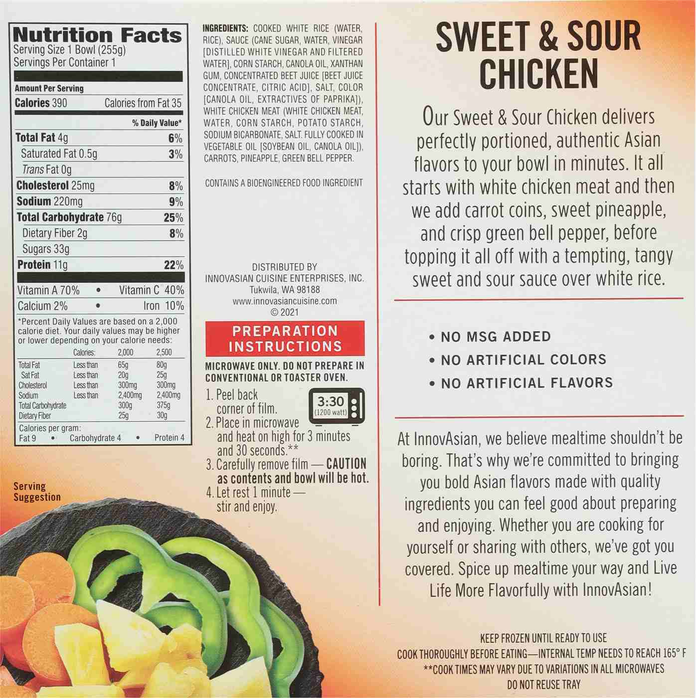 InnovAsian Sweet & Sour Chicken Frozen Meal - Shop Entrees & sides at H-E-B