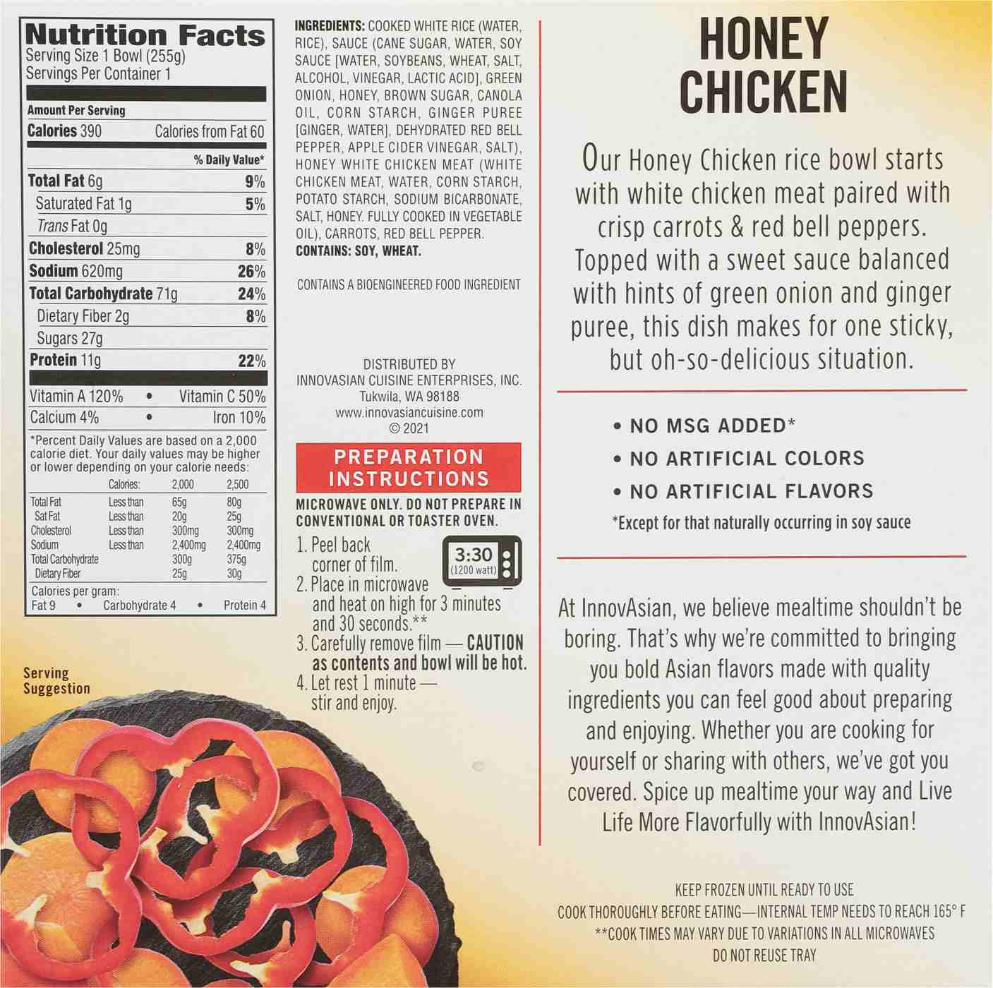 InnovAsian Honey Chicken Frozen Meal - Shop Entrees & sides at H-E-B