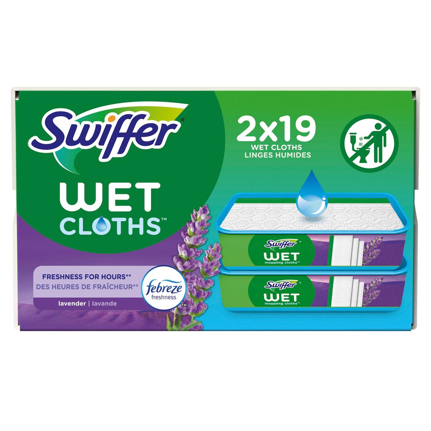 Swiffer Lavender Febreze Wet Mopping Cloth Refills - Shop Mops at H-E-B