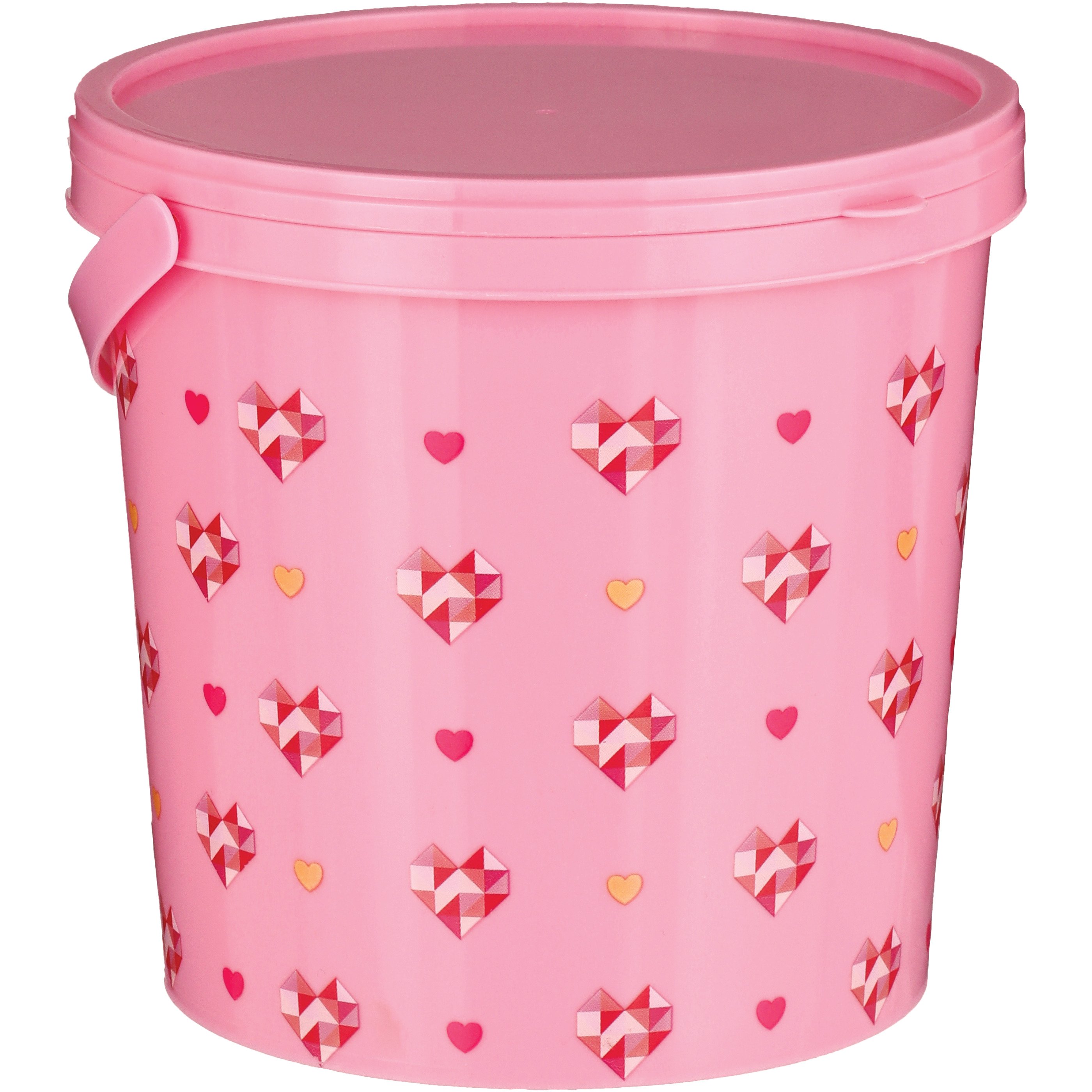 Destination Holiday Geometric Hearts Reusable Valentine Treat Bucket ...