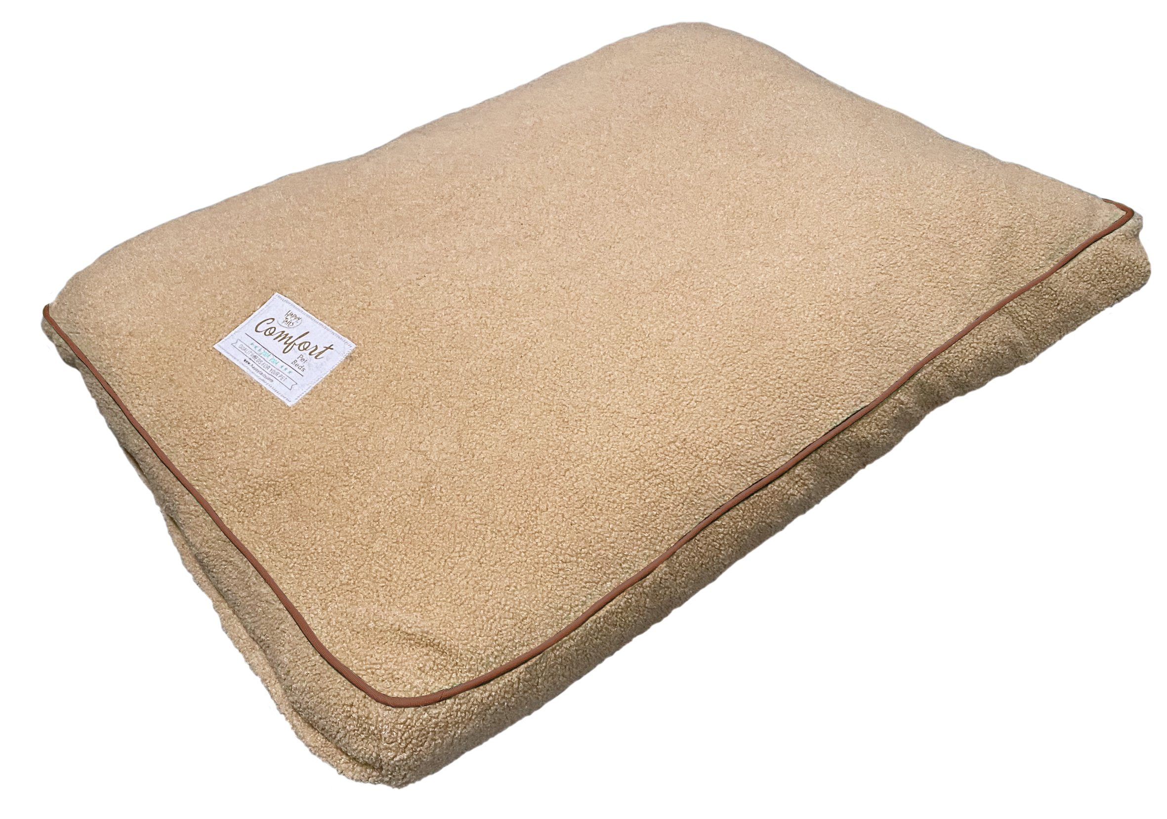 Happy Tails Teddy Fur Comfort Pet Bed - Tan - Shop Beds at H-E-B
