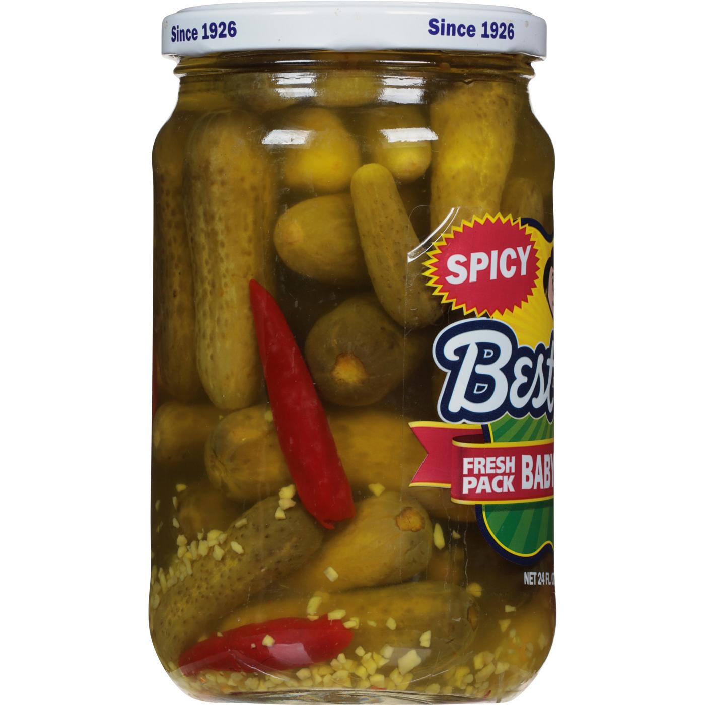 Best Maid Baby Koshers Spicy Pickles Fresh Pack - Shop Pickles ...