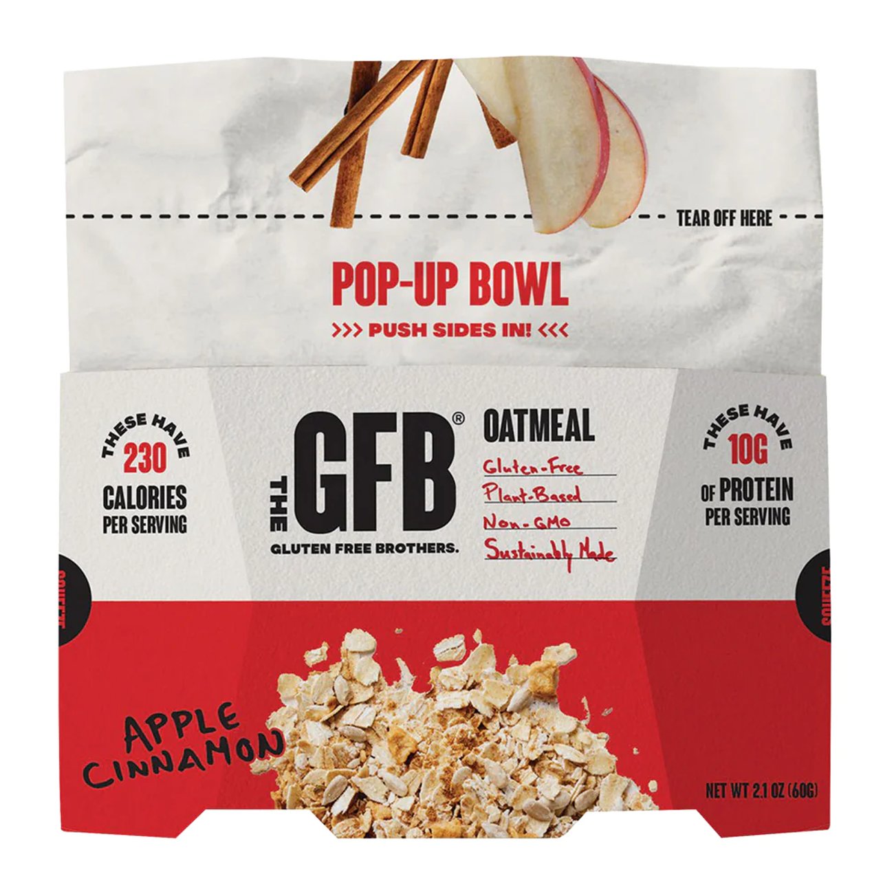 The GFB 10g Protein Gluten Free Oatmeal Bowl - Apple Cinnamon - Shop ...