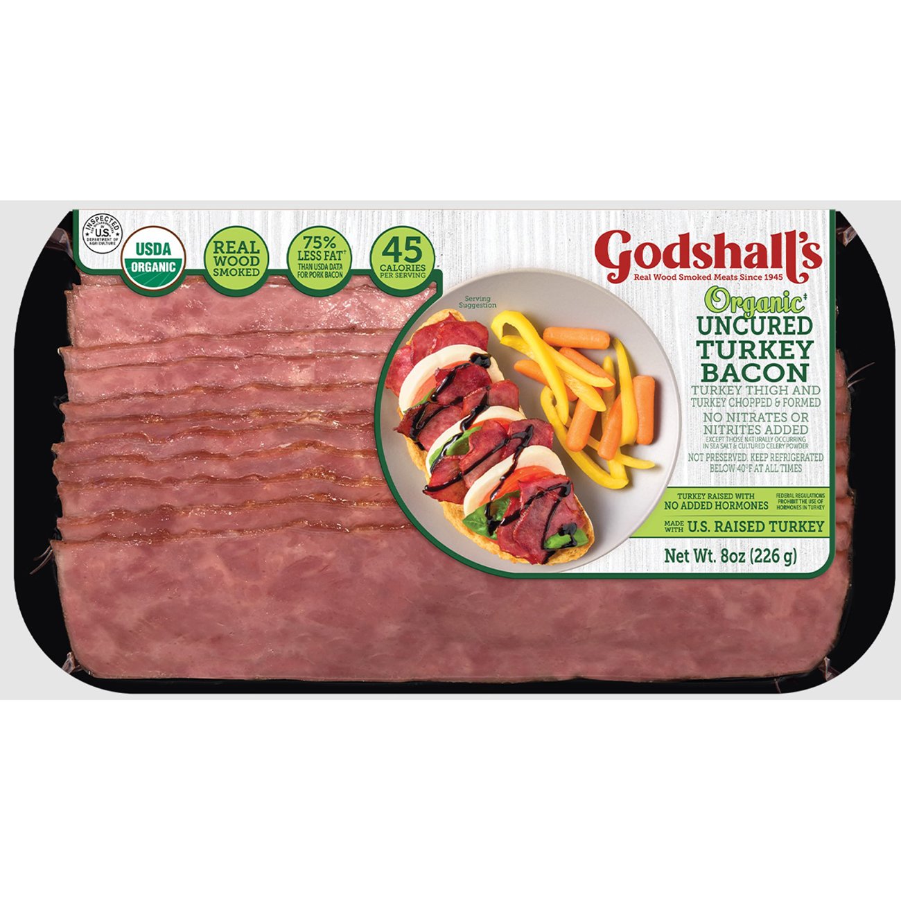 Godshall's Organic Uncured Turkey Bacon - Shop Bacon at H-E-B