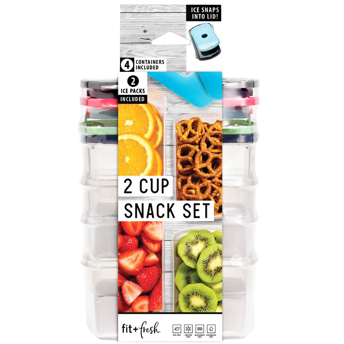Fit + Fresh 4 Snack Containers - Shop Lunch boxes at H-E-B