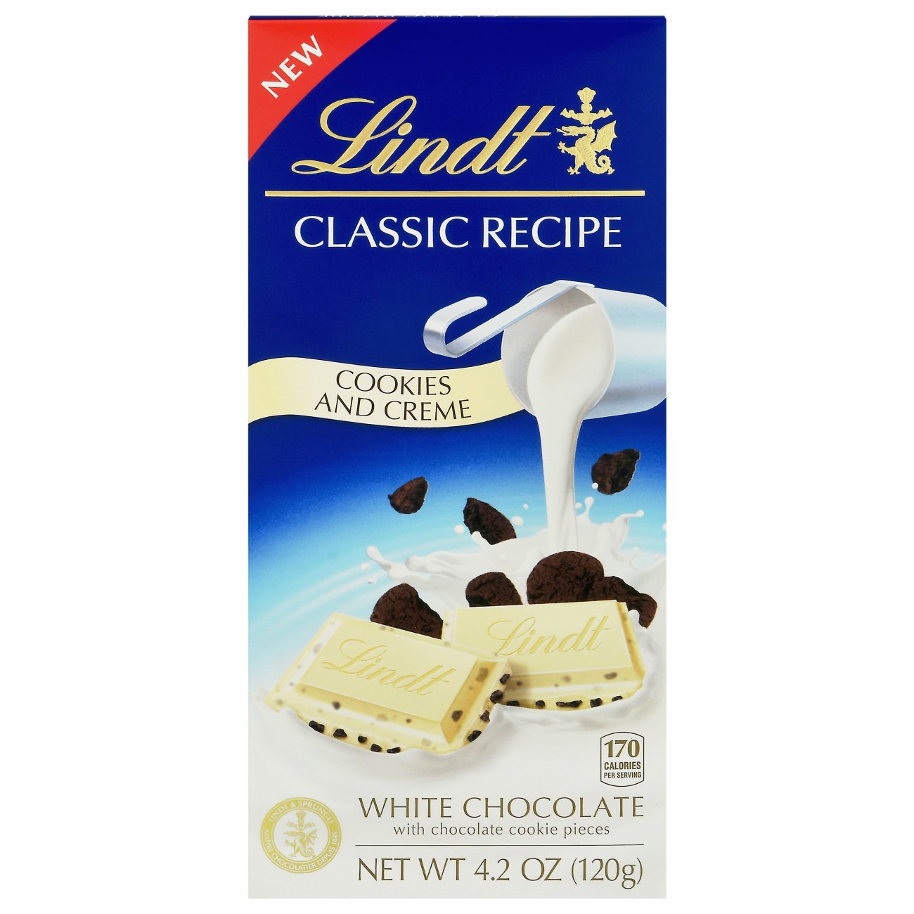 Lindt Classic Recipe Cookies and Cream White Chocolate Bar - Shop Candy ...