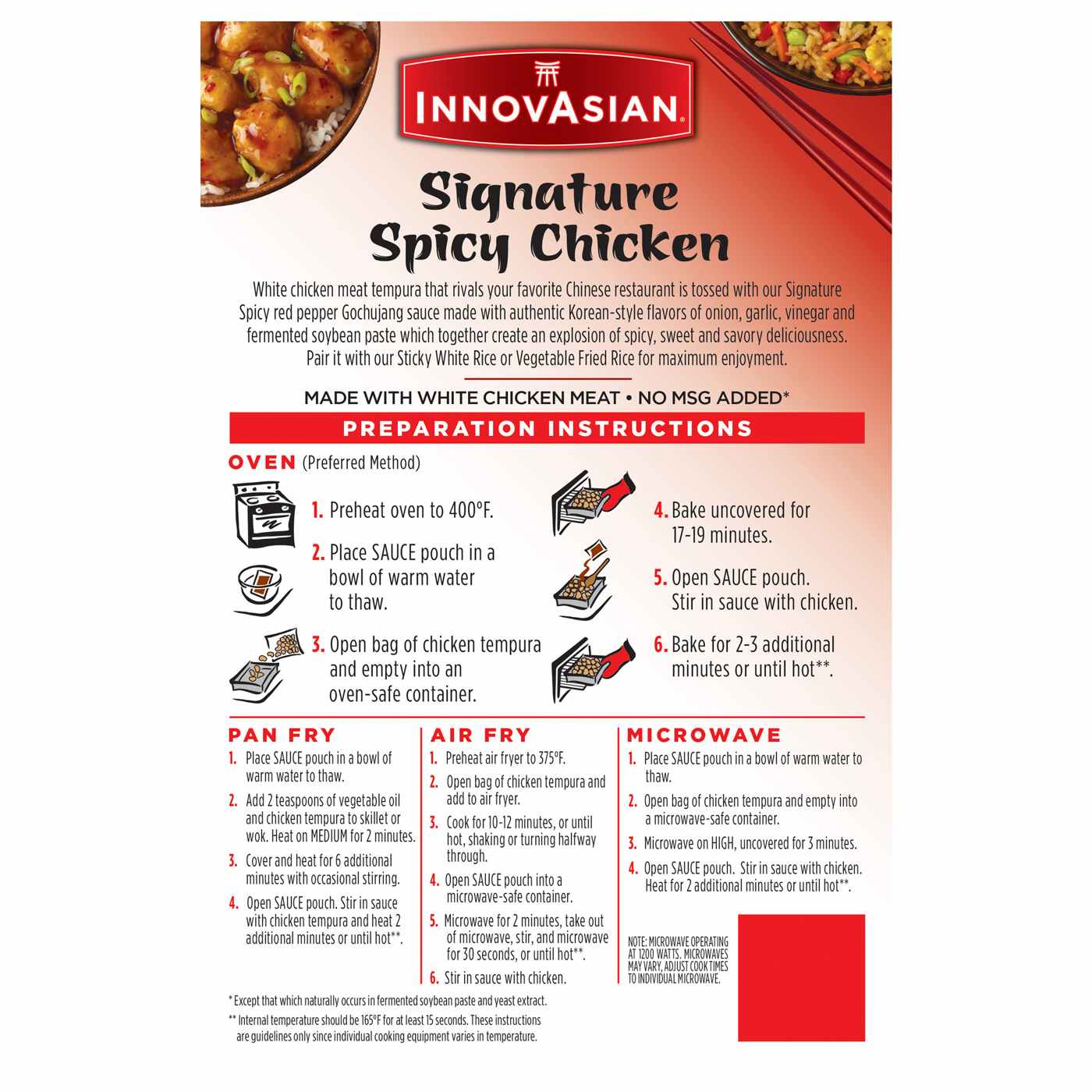InnovAsian Frozen Signature Spicy Chicken - Shop Entrees & sides at H-E-B
