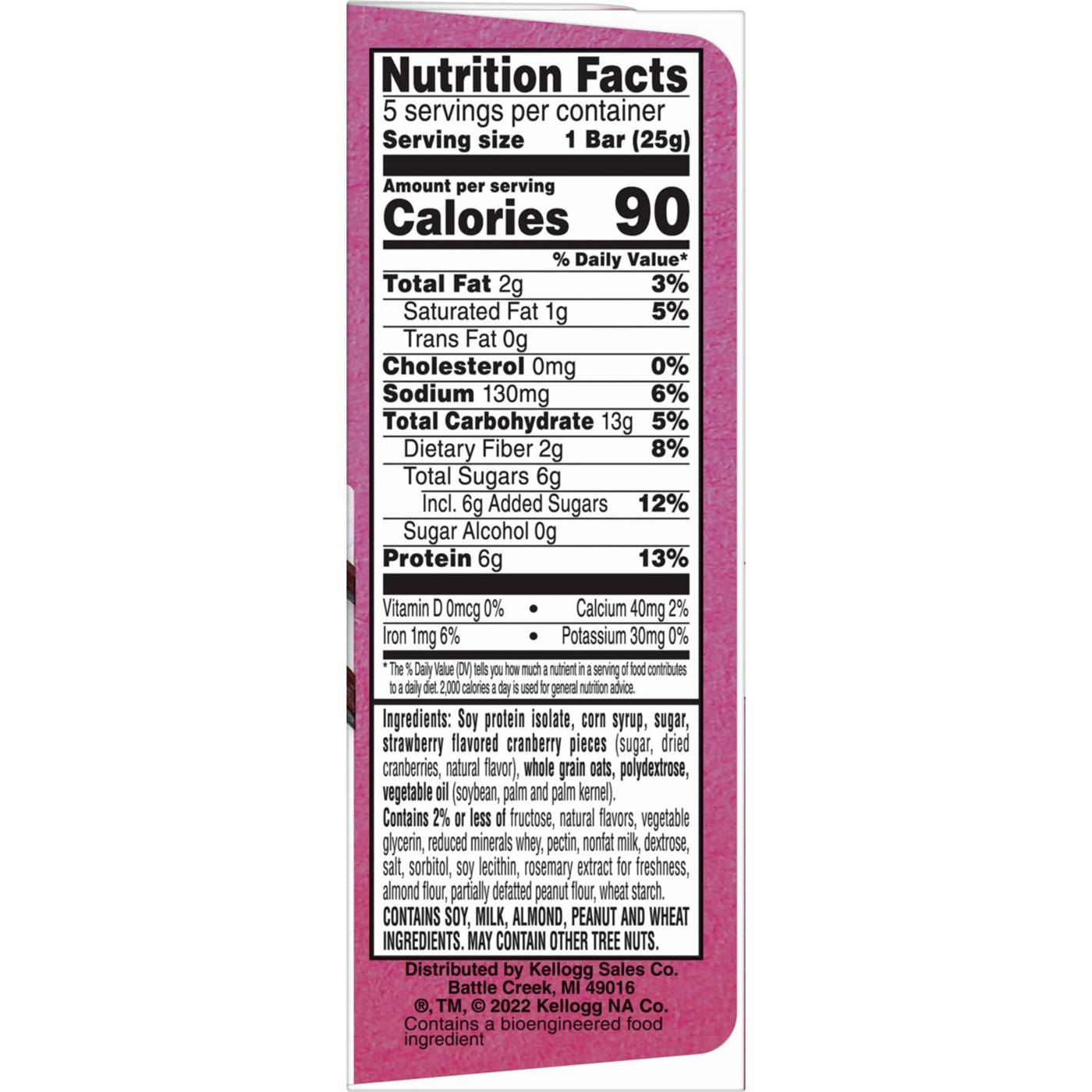 Kelloggs Special K Berry Vanilla Protein Snack Bars 44 Oz Shop