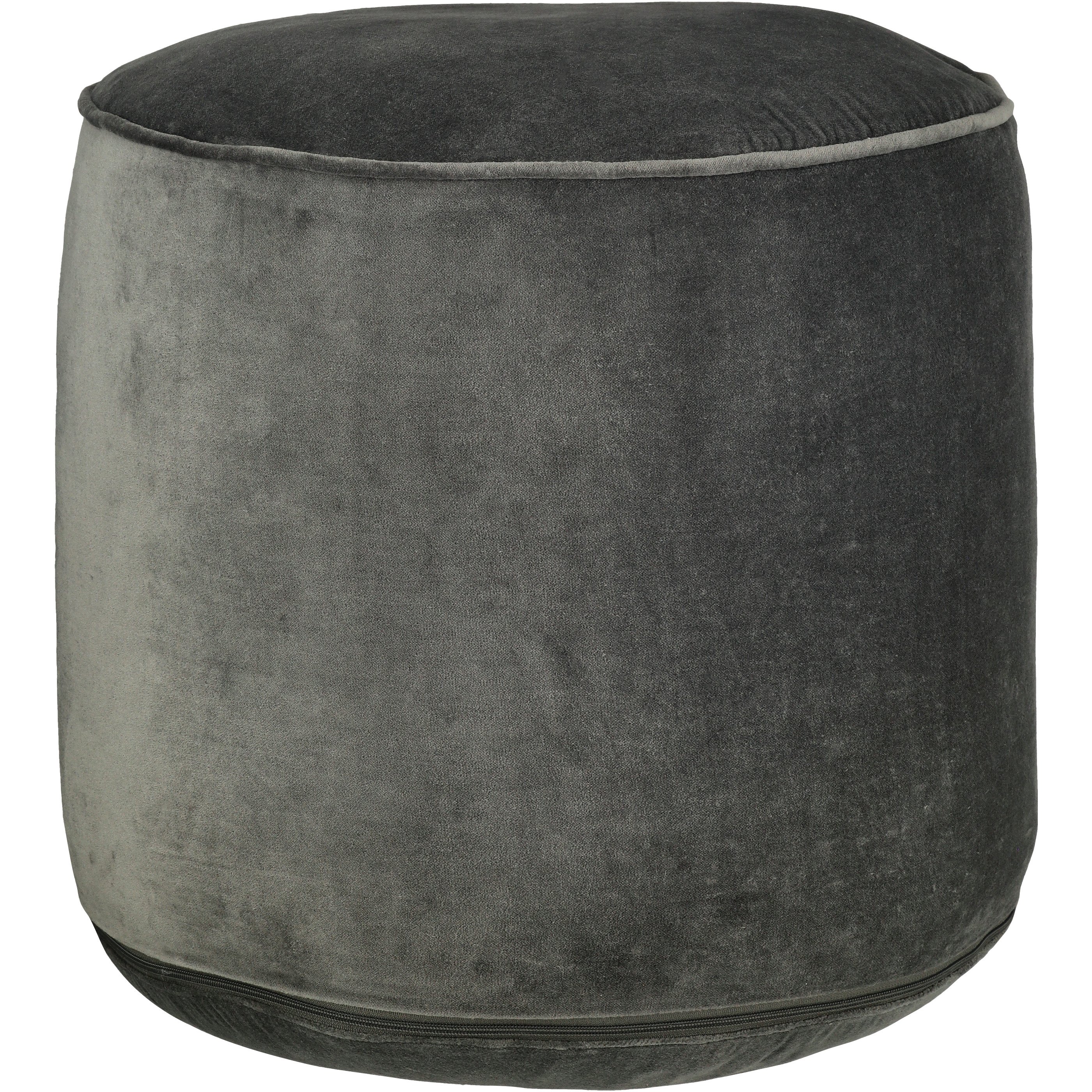 Destination Holiday Velvet Pouf - Gray - Shop Seasonal decor at H-E-B