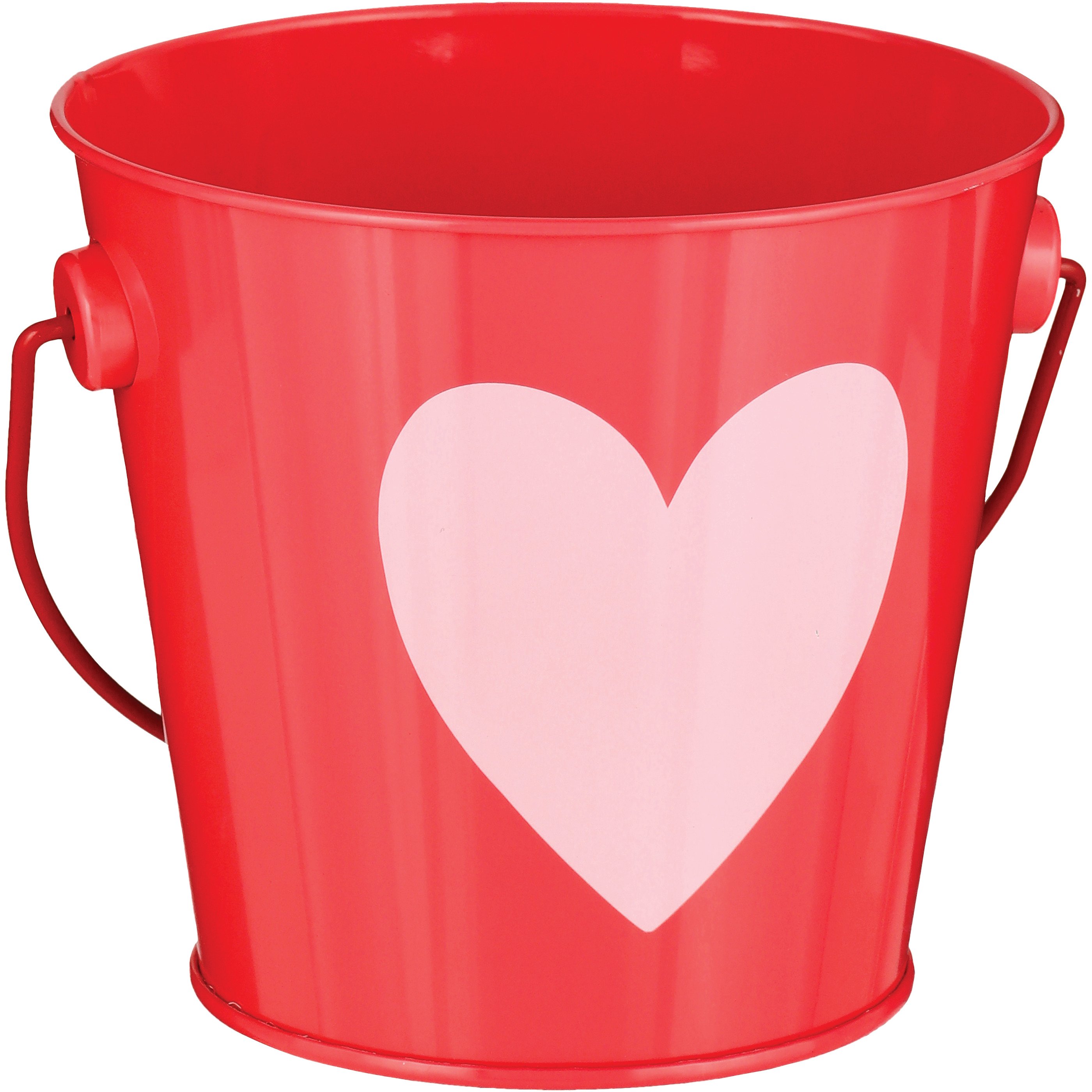 Destination Holiday Pink Heart Valentine Red Metal Pail - Shop Seasonal ...