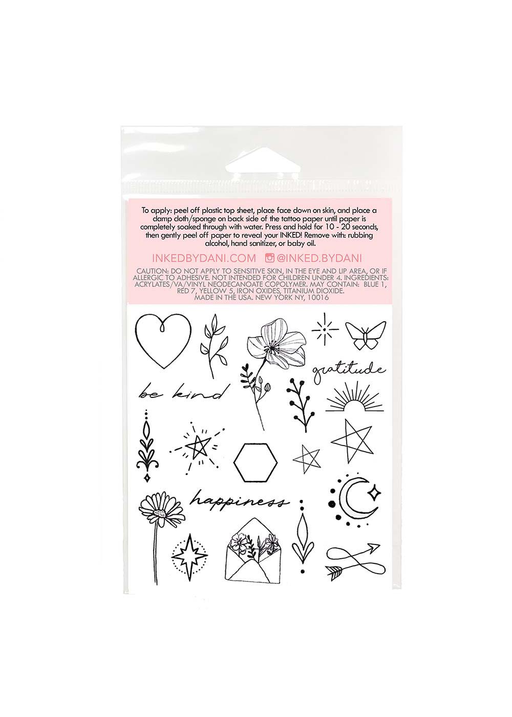 INKED BY DANI INKED Wild Thing Pack Temporary Tattoos - Shop Makeup ...