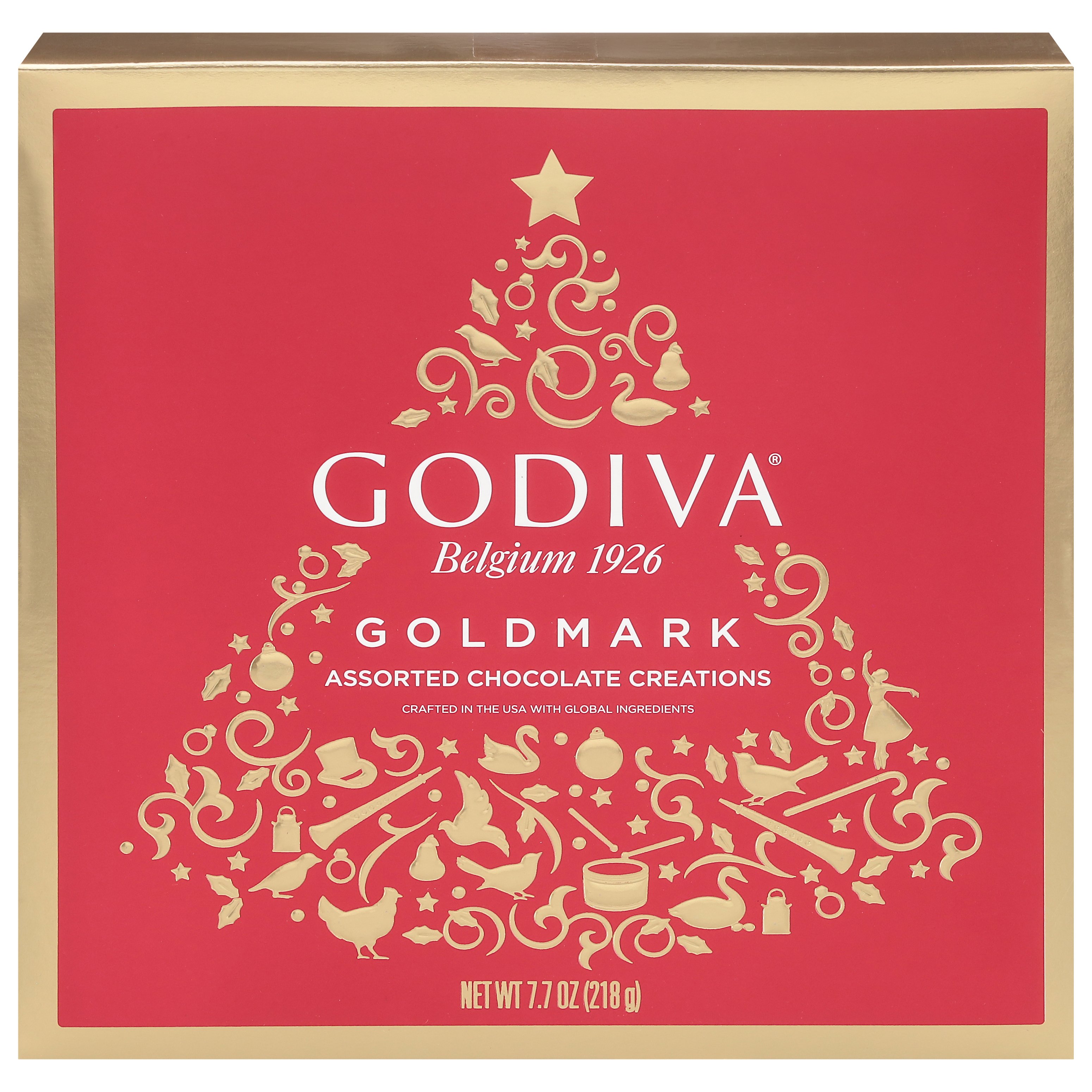Godiva Goldmark Assorted Chocolate Creations Christmas Gift Box, 18 pc - Shop Candy at H-E-B
