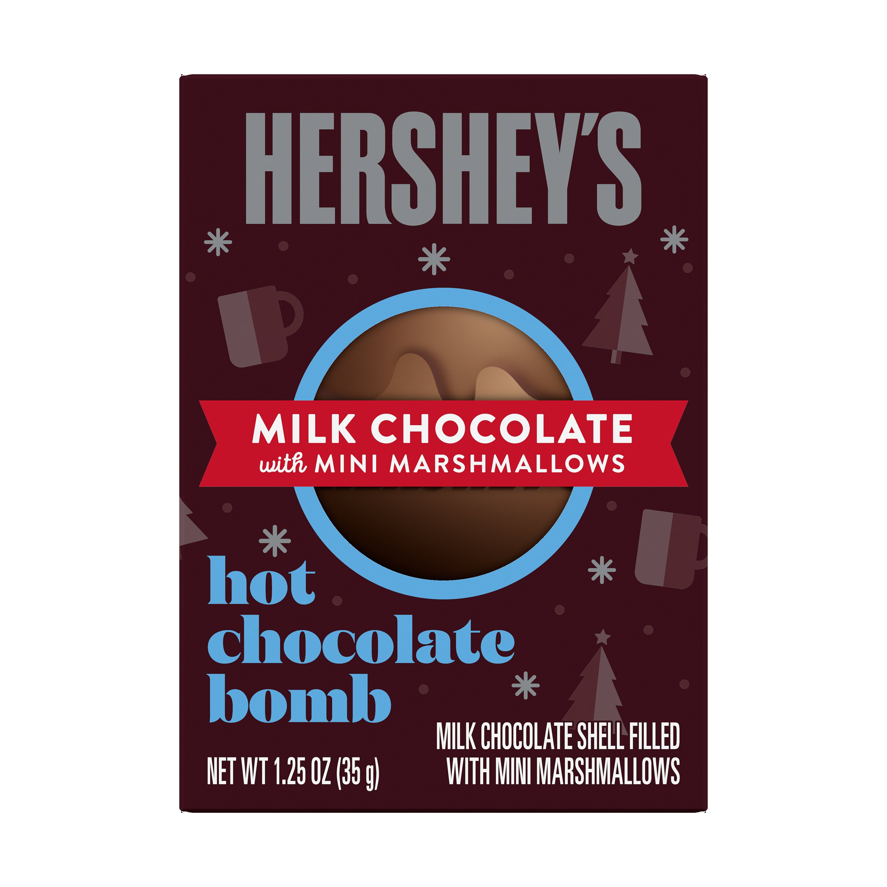 Hershey's Milk Chocolate & Marshmallows Hot Cocoa Bomb Christmas Candy - Shop Candy at H-E-B
