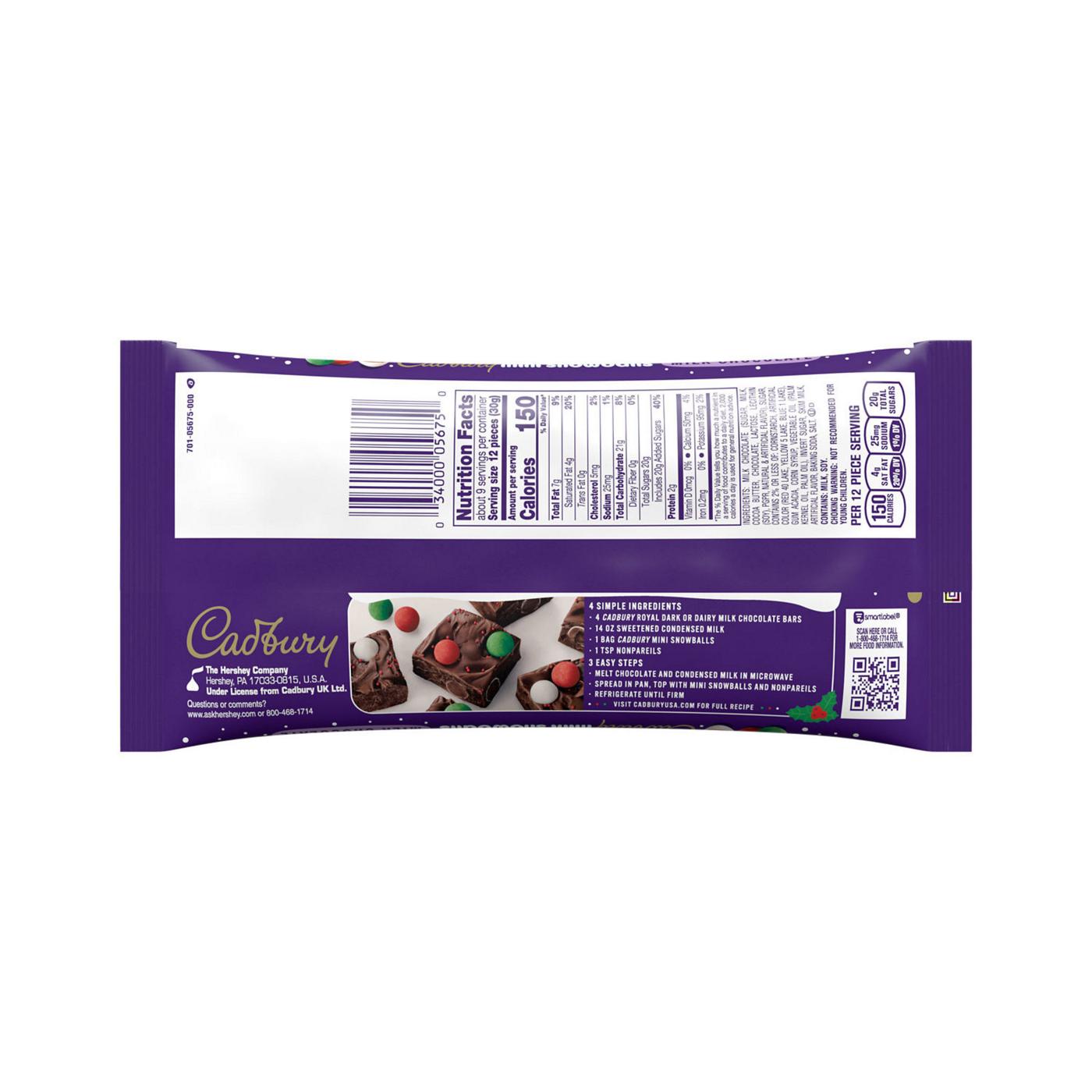 Cadbury Mini Snowballs Milk Chocolate Christmas Candy - Shop Candy at H-E-B