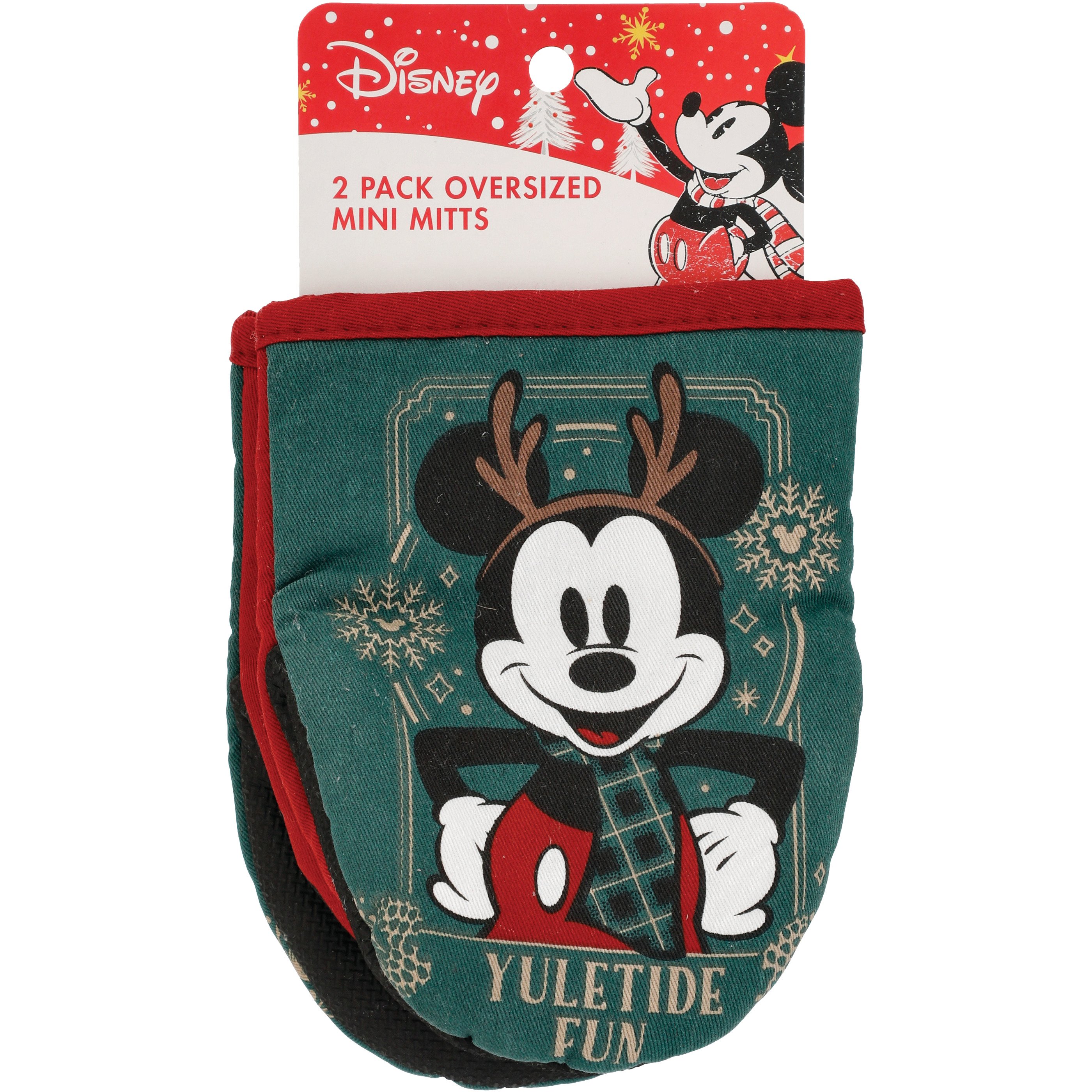 Best Brands Disney Mickey Mouse Christmas Oversized Mini Oven Mitts ...