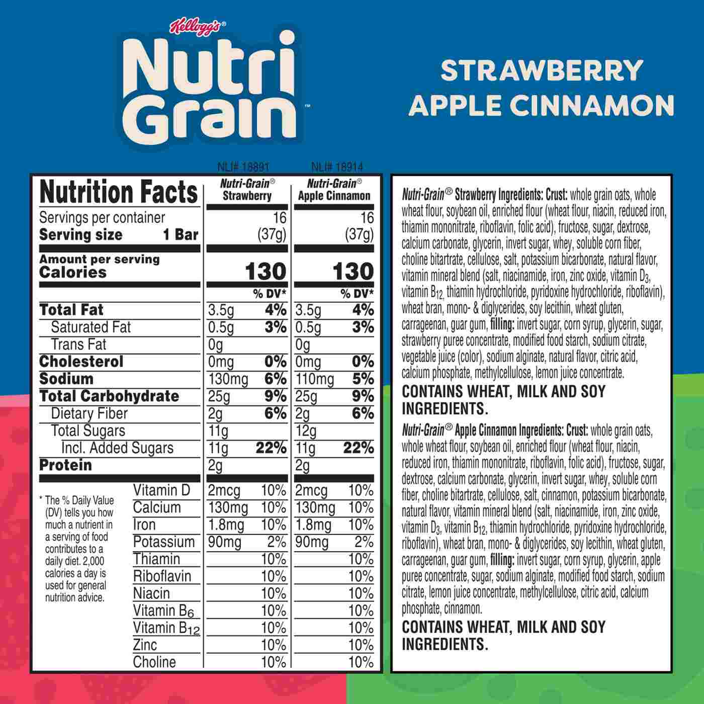 Nutri-Grain Variety Pack Soft Baked Breakfast Bars, 40.1 oz - Shop ...