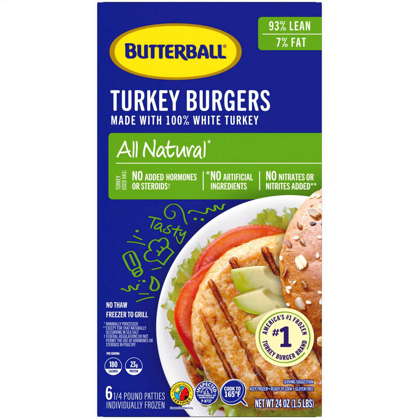 Butterball All Natural White Meat Turkey Burgers - Shop Turkey at H-E-B
