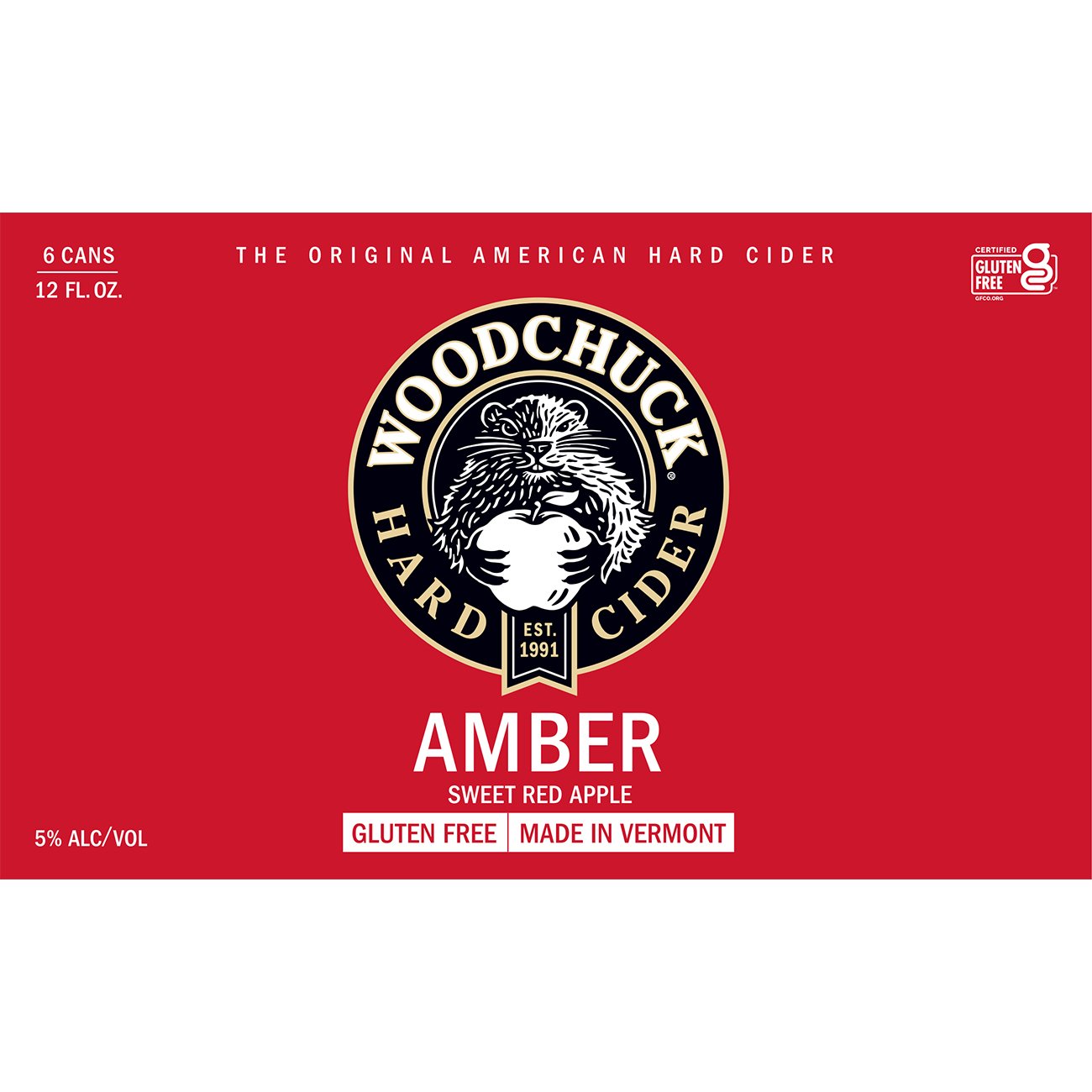 Woodchuck Original Amber Hard Cider 6 pk Cans - Shop Hard cider at H-E-B