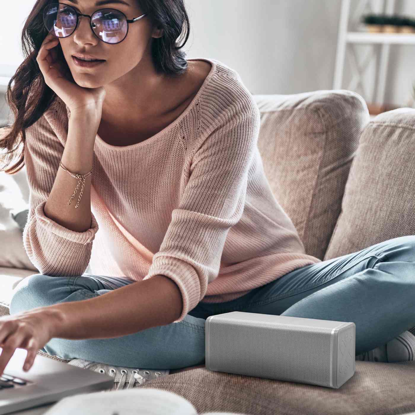 SoundBound Slick Portable Wireless Bluetooth Speaker - Silver - Shop ...