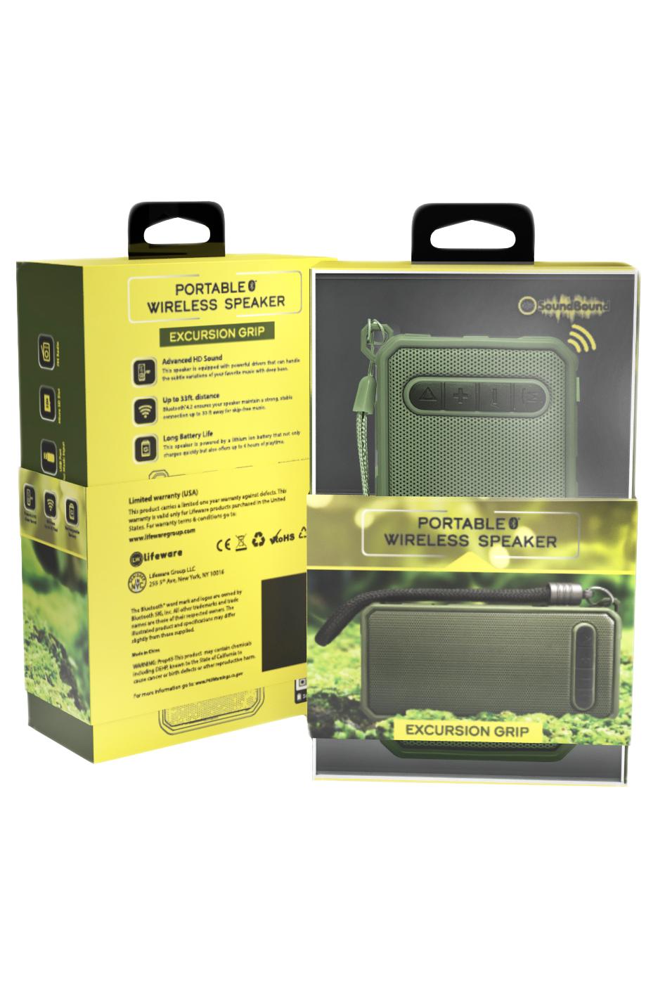 SoundBound Excursion Grip Portable Wireless Speaker - Hunter Green ...