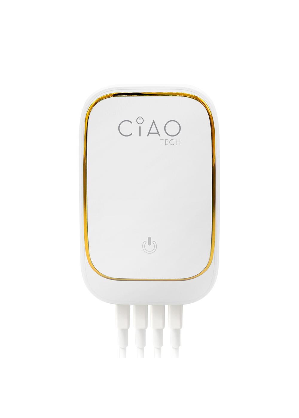 Ciao Tech 4 Port Travel Charger With Auto Id Technology And Led Light