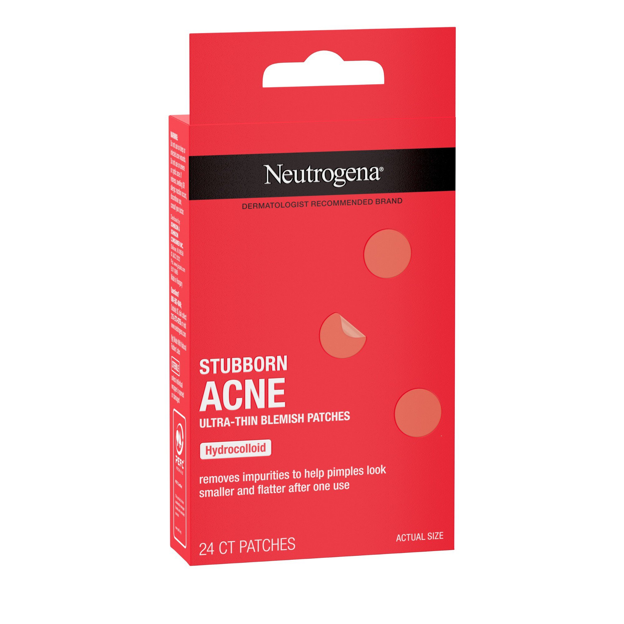 Neutrogena Stubborn Acne Hydrocolloid Blemish Patches - Shop Facial ...
