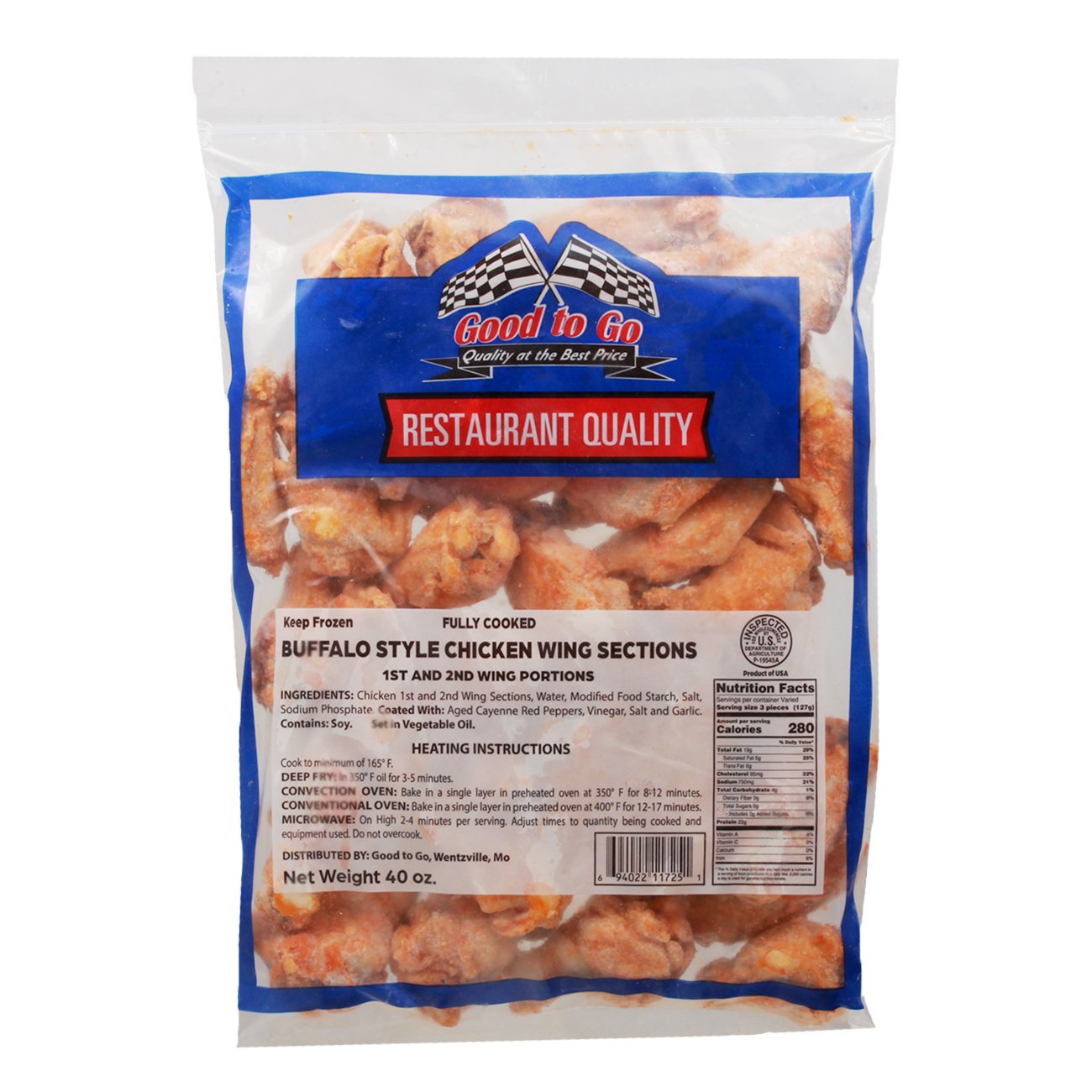 Good To Go Fully Cooked Buffalo Chicken Wing Sections - Shop Meat at H-E-B