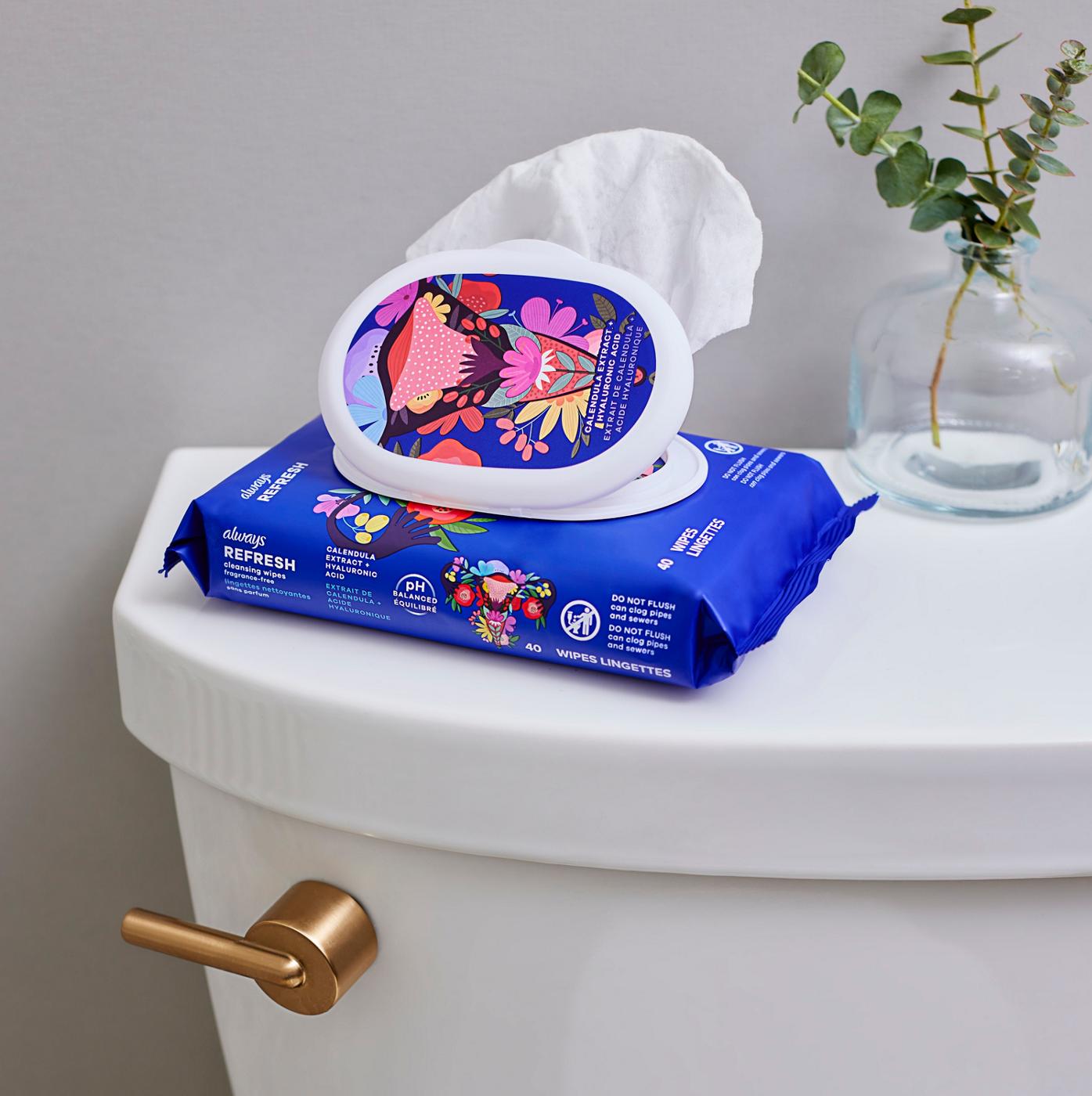 Always Refresh Cleansing Wipes for Intimate Skin, Fragrance-Free - Shop ...