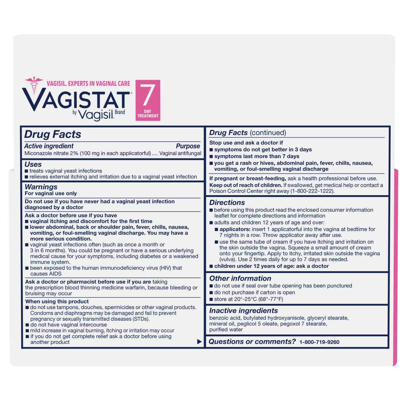 Vagistat 7 Day Vaginal Yeast Infection Treatment Combo Pack Shop