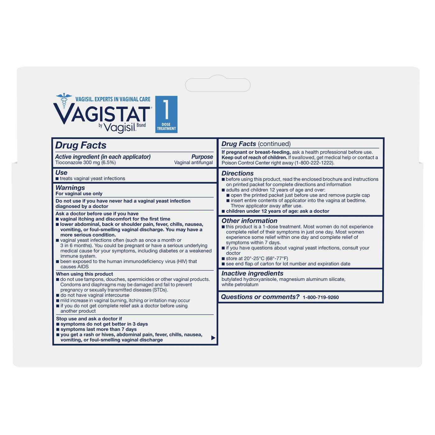 Vagistat 1 Day Vaginal Yeast Infection Treatment Shop Medicines