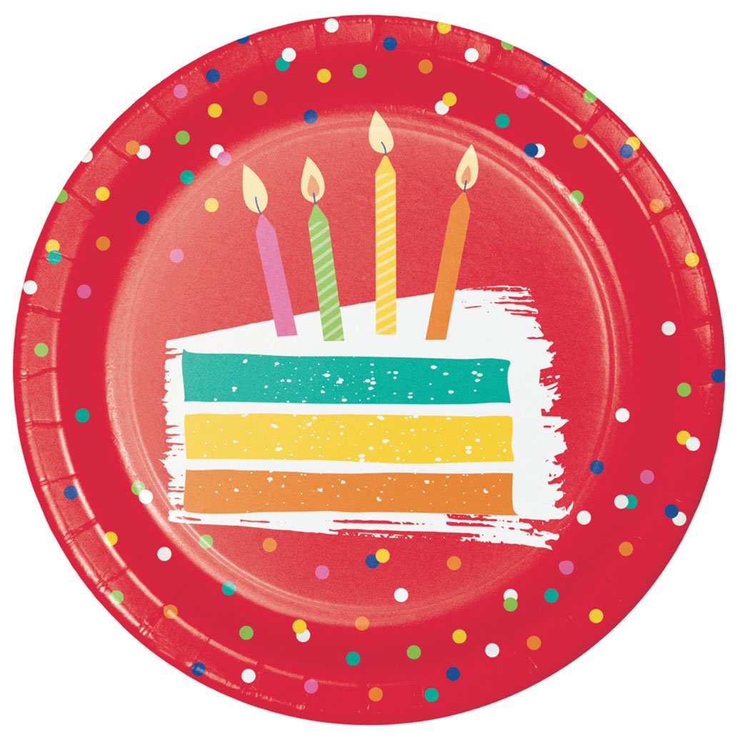 Creative Converting Cake Slice Luncheon Paper Plates - 7" - Shop Party ...