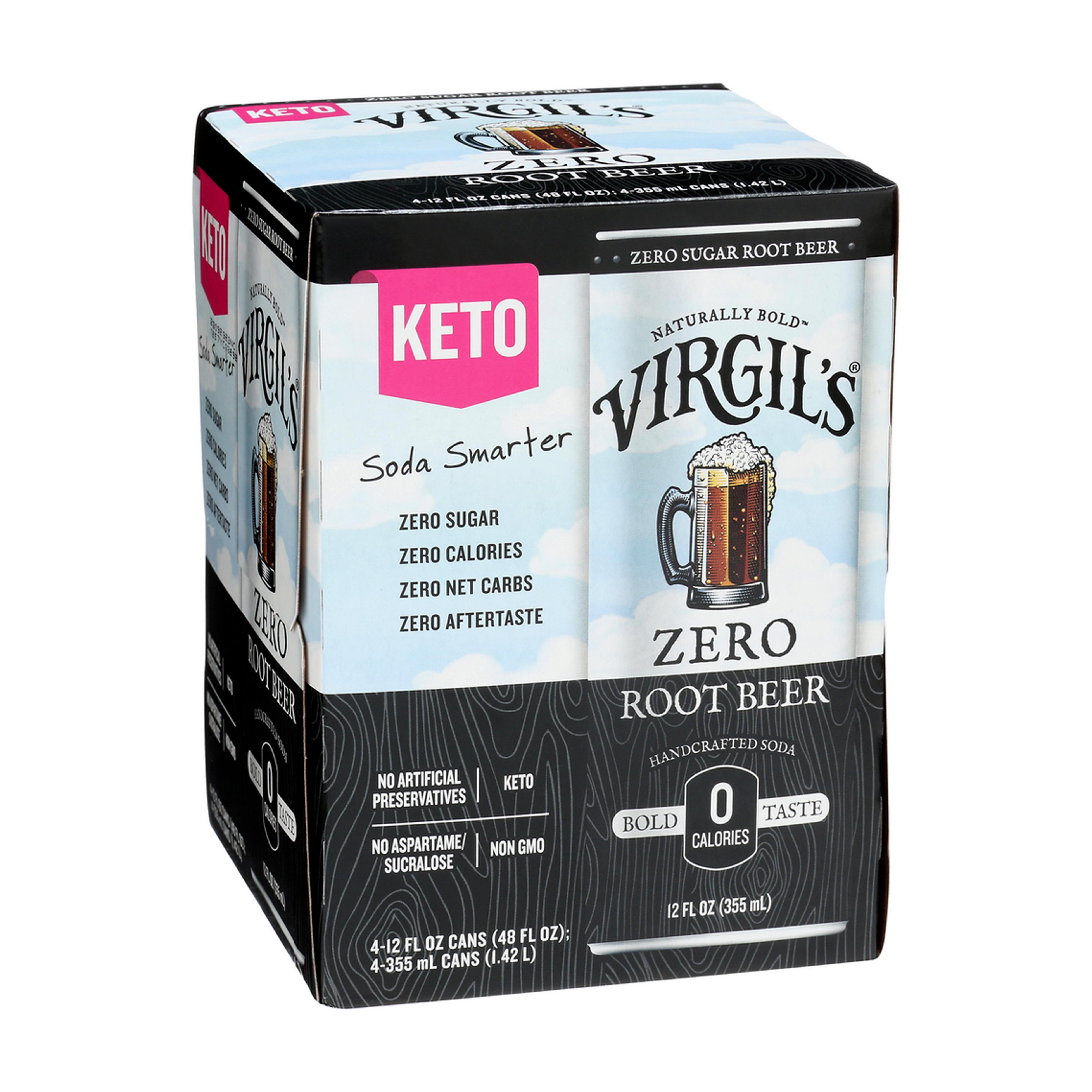 Virgil's Zero Sugar Root Beer 12 oz Cans, 4 pk | Central Market ...
