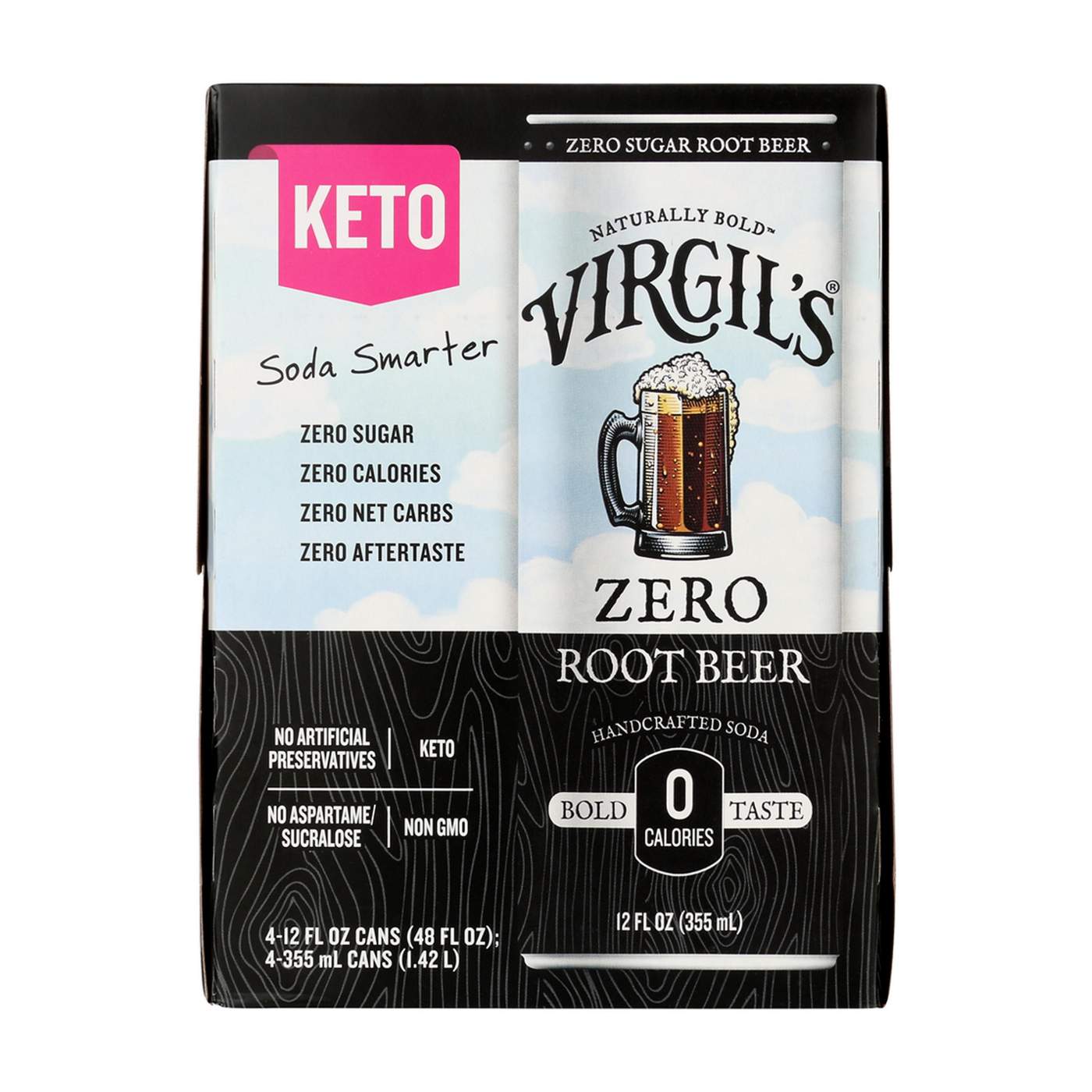 Virgil's Zero Sugar Root Beer 12 oz Cans - Shop Soda at H-E-B