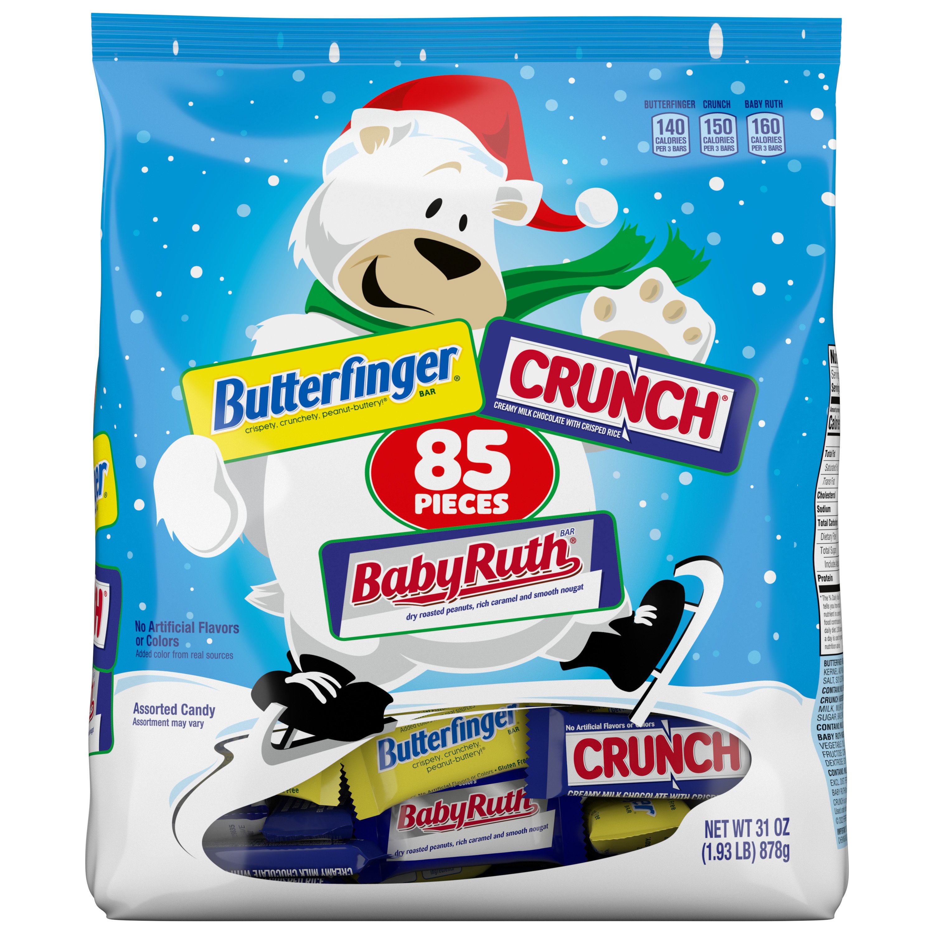 Crunch, Butterfinger & Baby Ruth Assorted Miniatures Christmas Candy ...